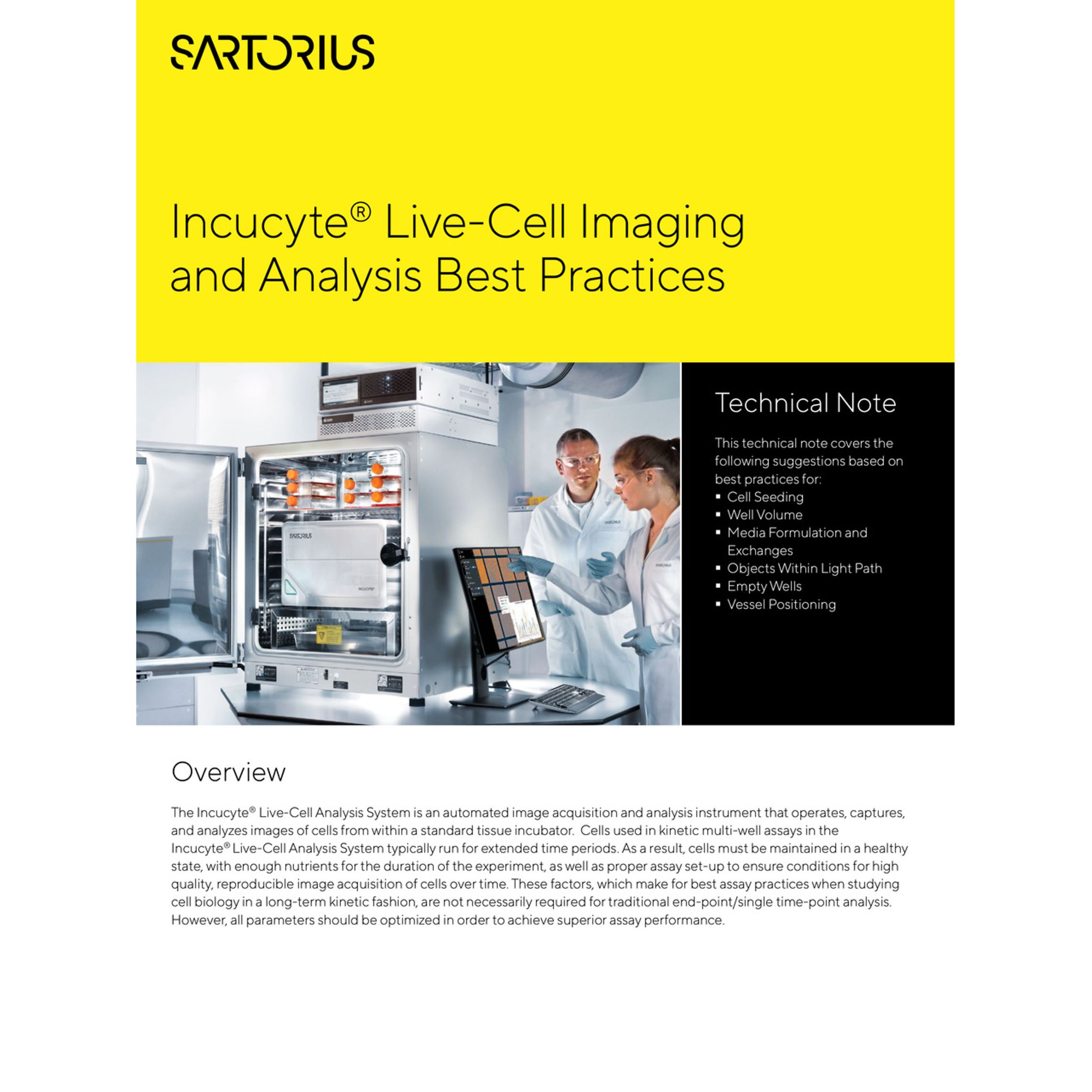 Technical Note: Incucyte® Live-Cell Imaging and Analysis Best Practices