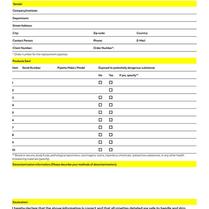 Pipette Decontamination Instructions | Sartorius