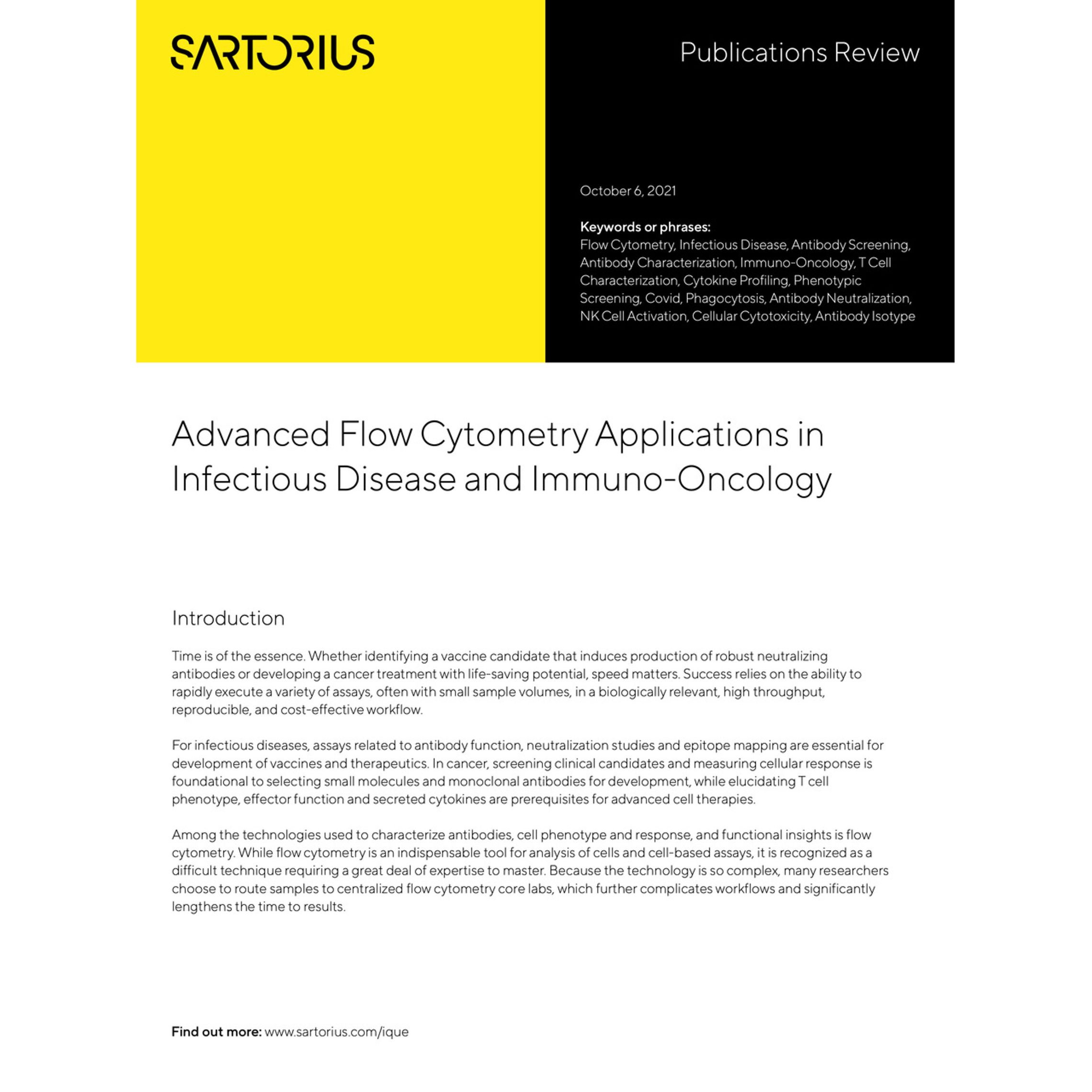 Advanced Flow Cytometry Applications in Infectious Disease and Immuno ...