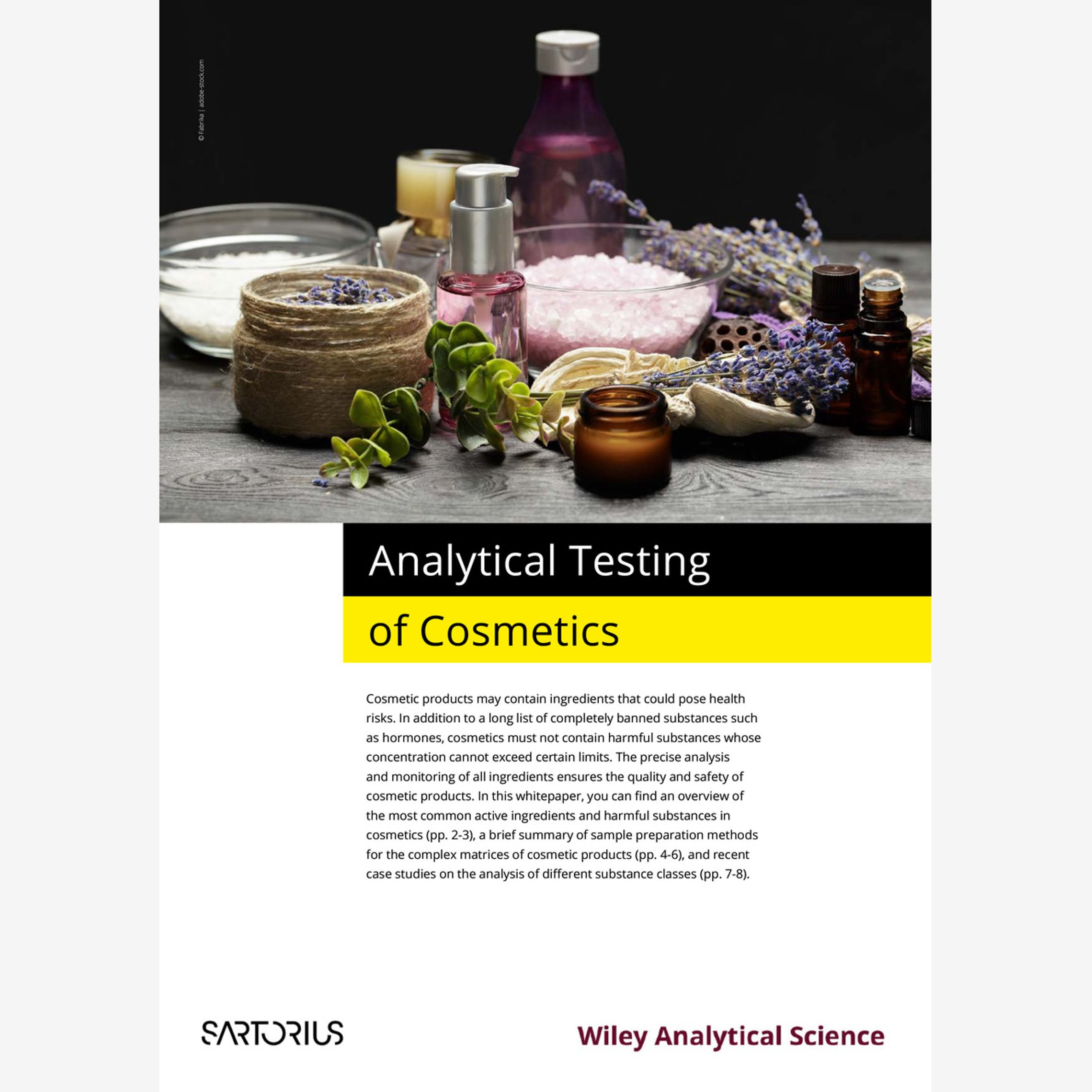 Analytical Testing of Cosmetics Thank you