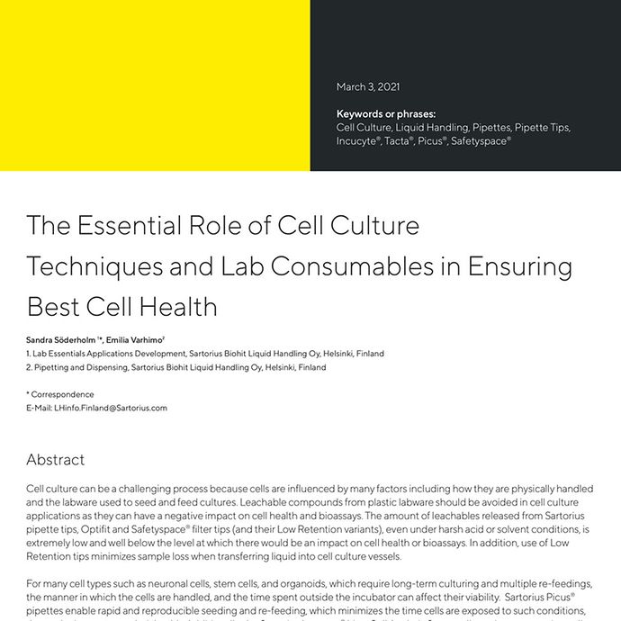 The Essential Role of Cell Culture Techniques and Lab Consumables in ...