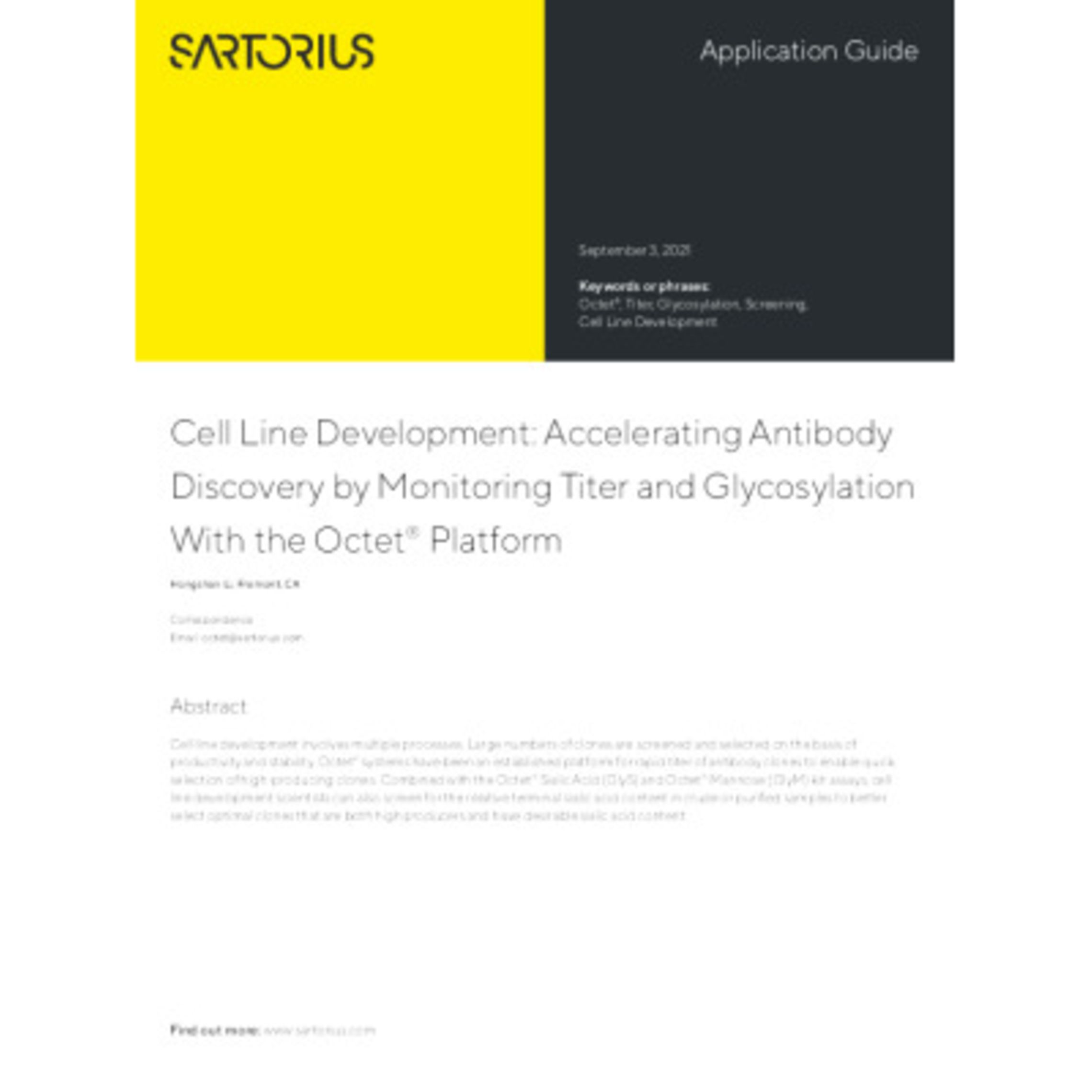 Cell Line Development: Accelerating Antibody Discovery by Monitoring ...