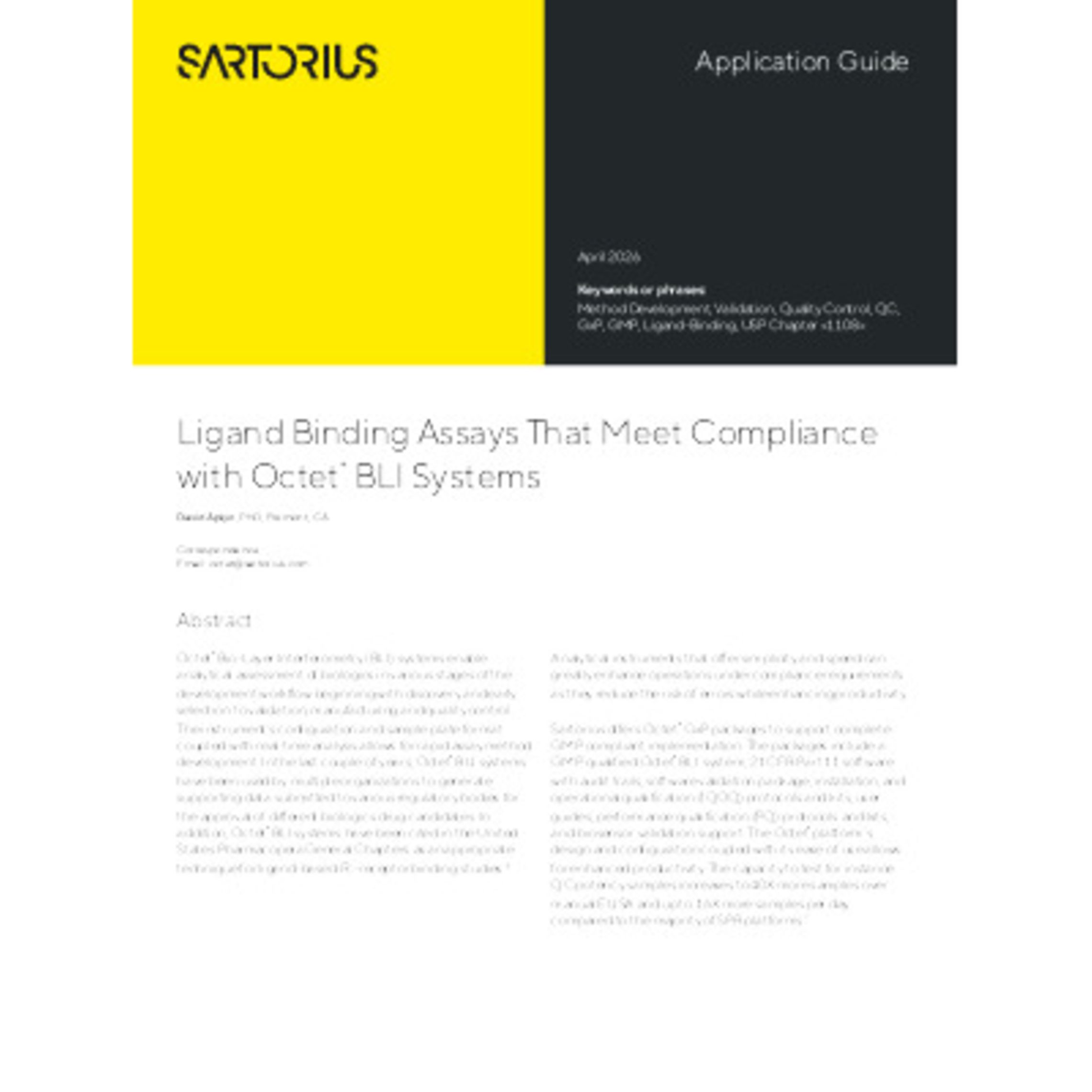 Success: Ligand Binding Assays That Meet Compliance | Sartorius