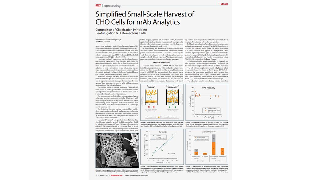 Sartoclear Dynamics®️ Lab | Rapid Cell Culture Harvesting