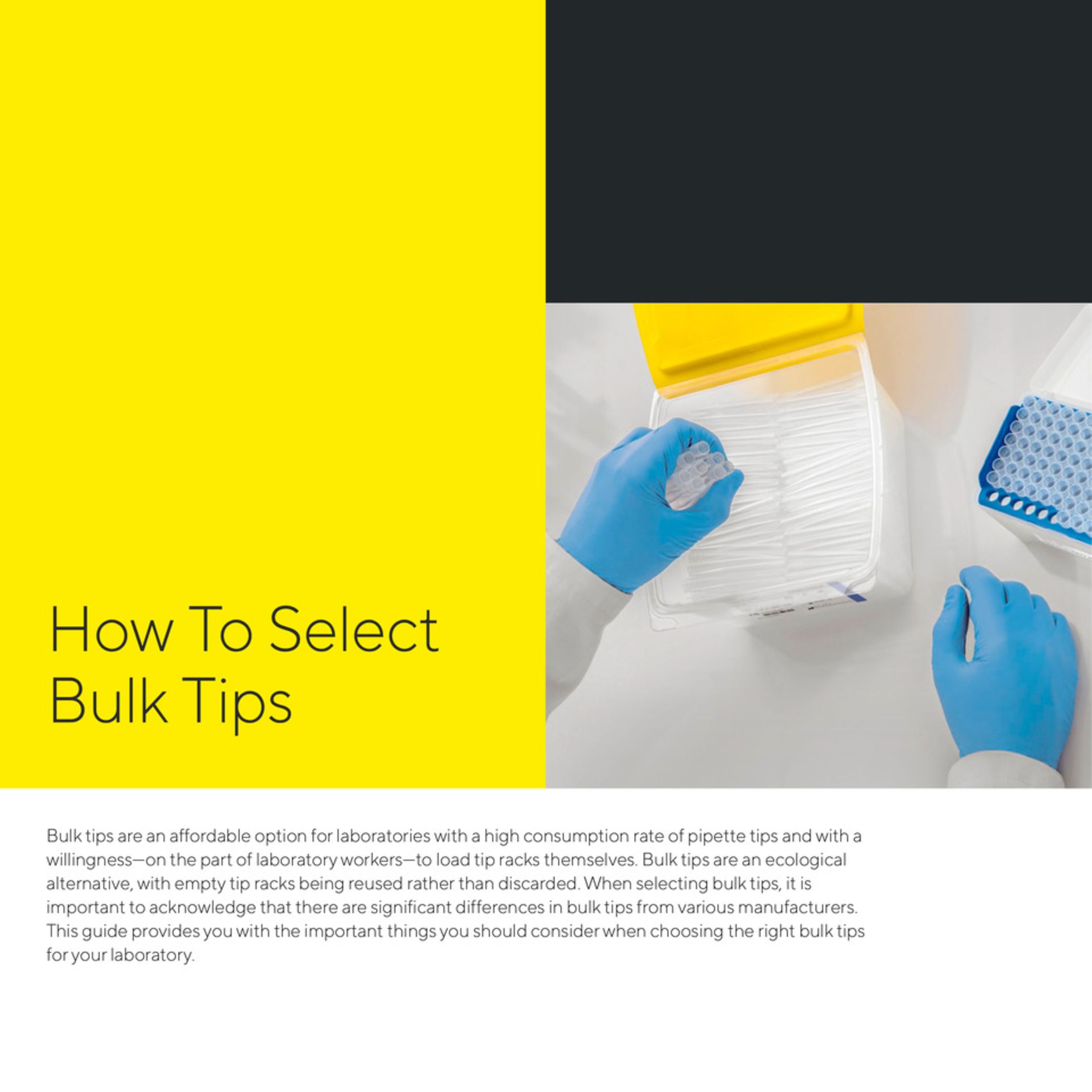 Practical Guide: How to Select Bulk Tips? | Sartorius