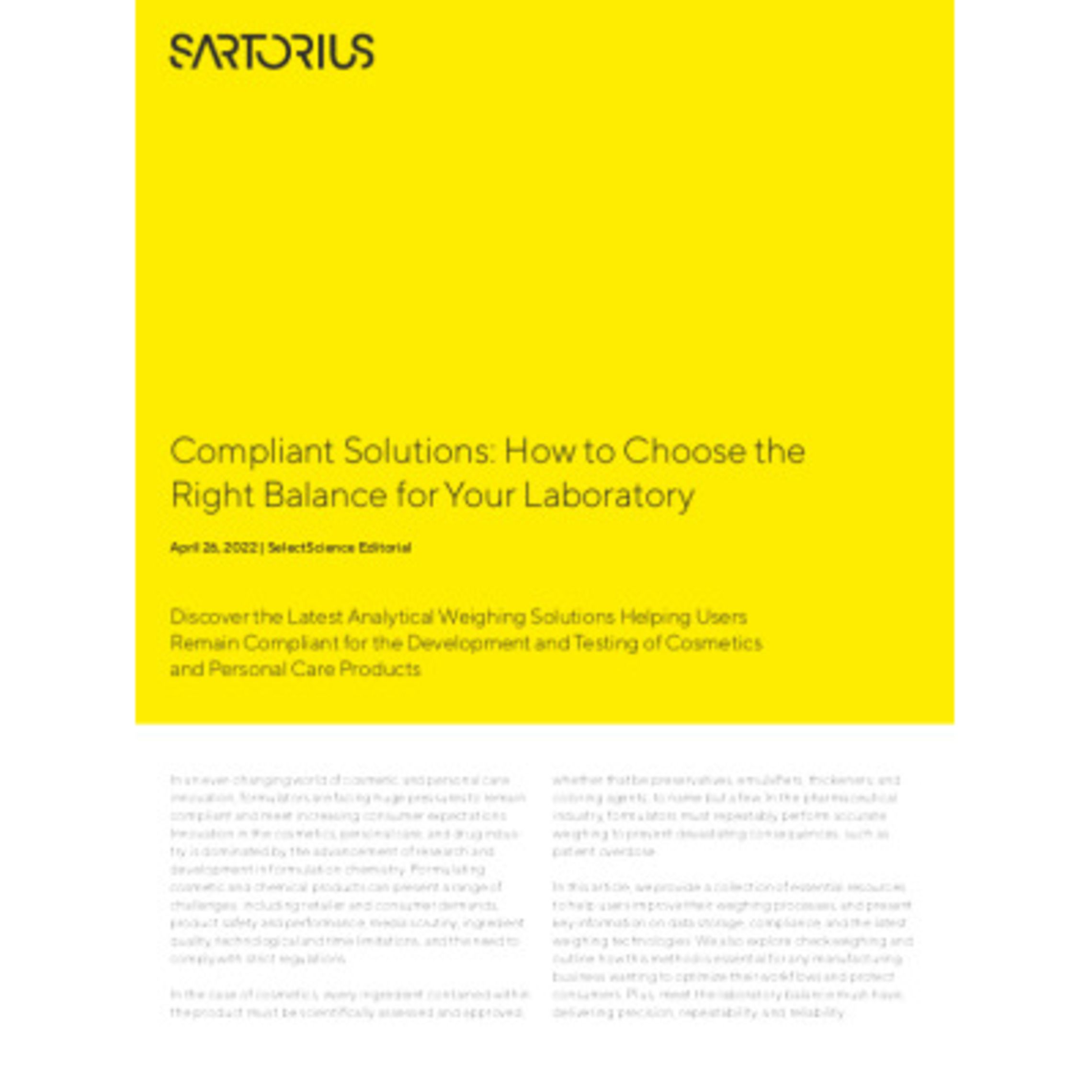 Compliant Solutions: How to Choose the Right Balance for Your Laboratory