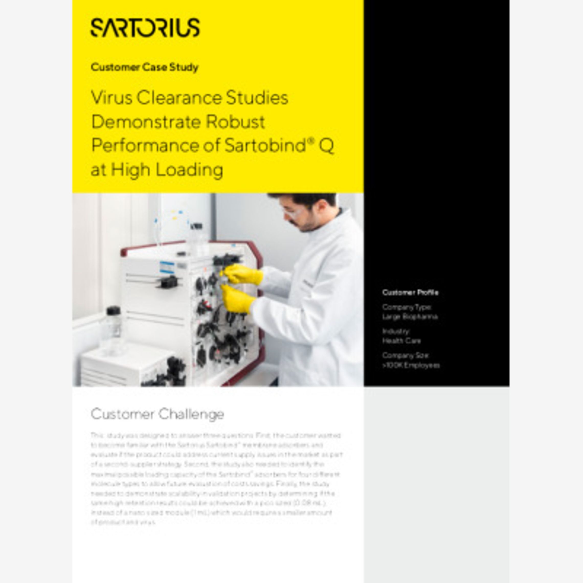 Customer Case Study – Virus Clearance Studies with Sartobind® Q