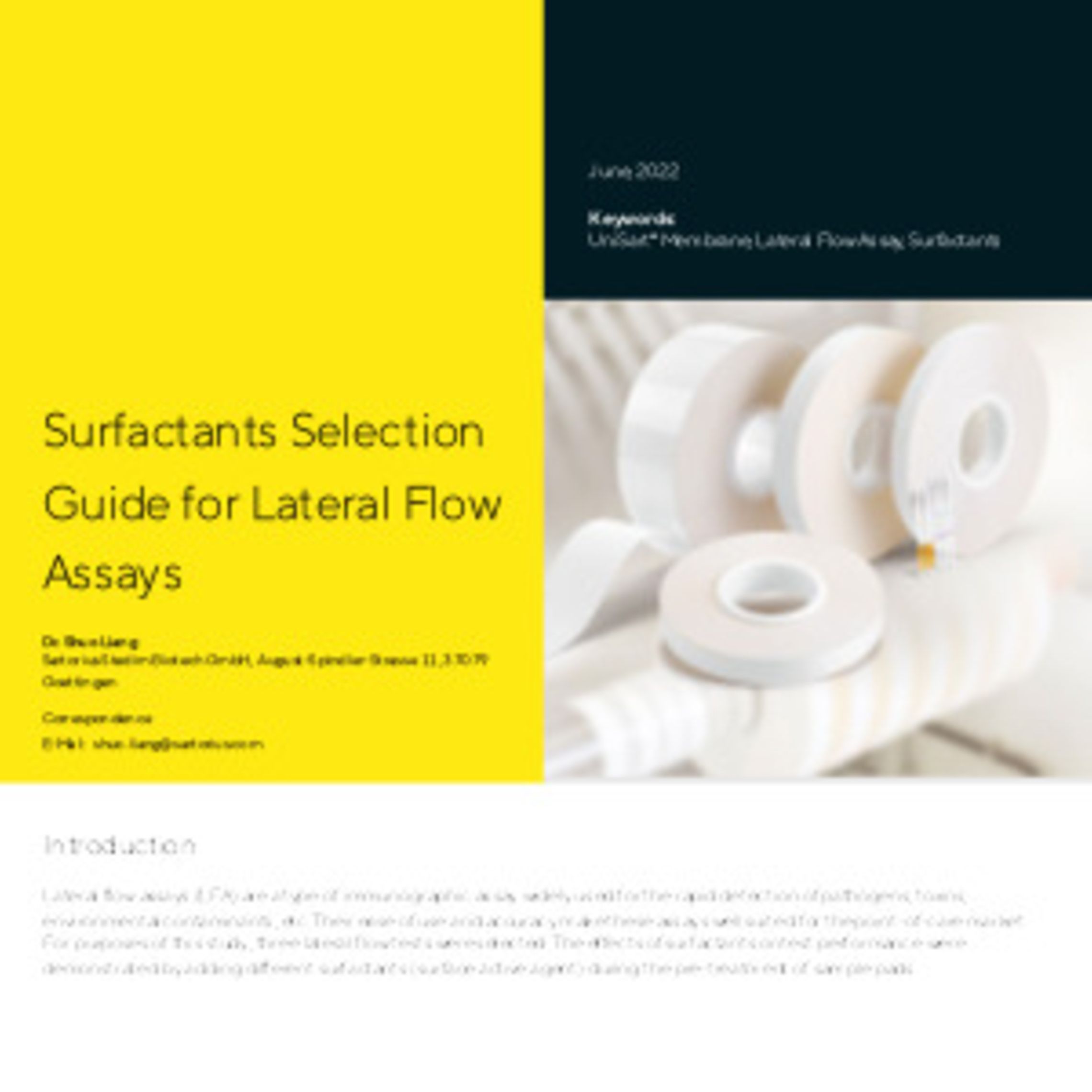 Surfactants Selection Guide for Lateral Flow Assays