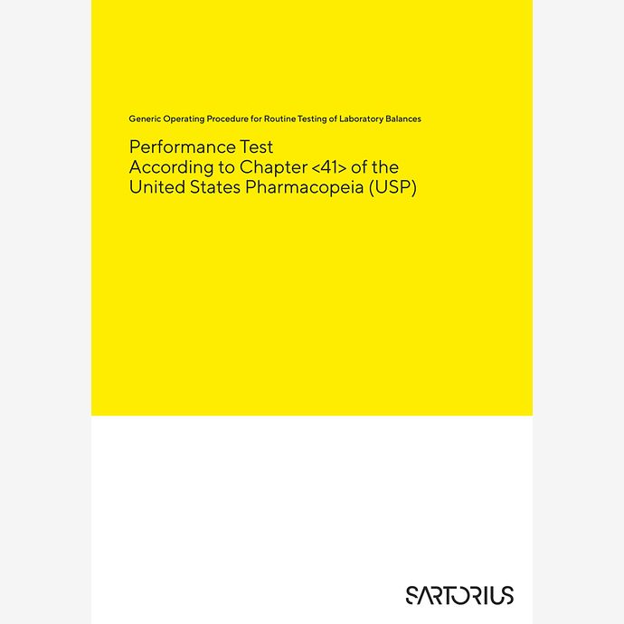 Performance Test According to Chapter of the United States Pharmacopeia ...