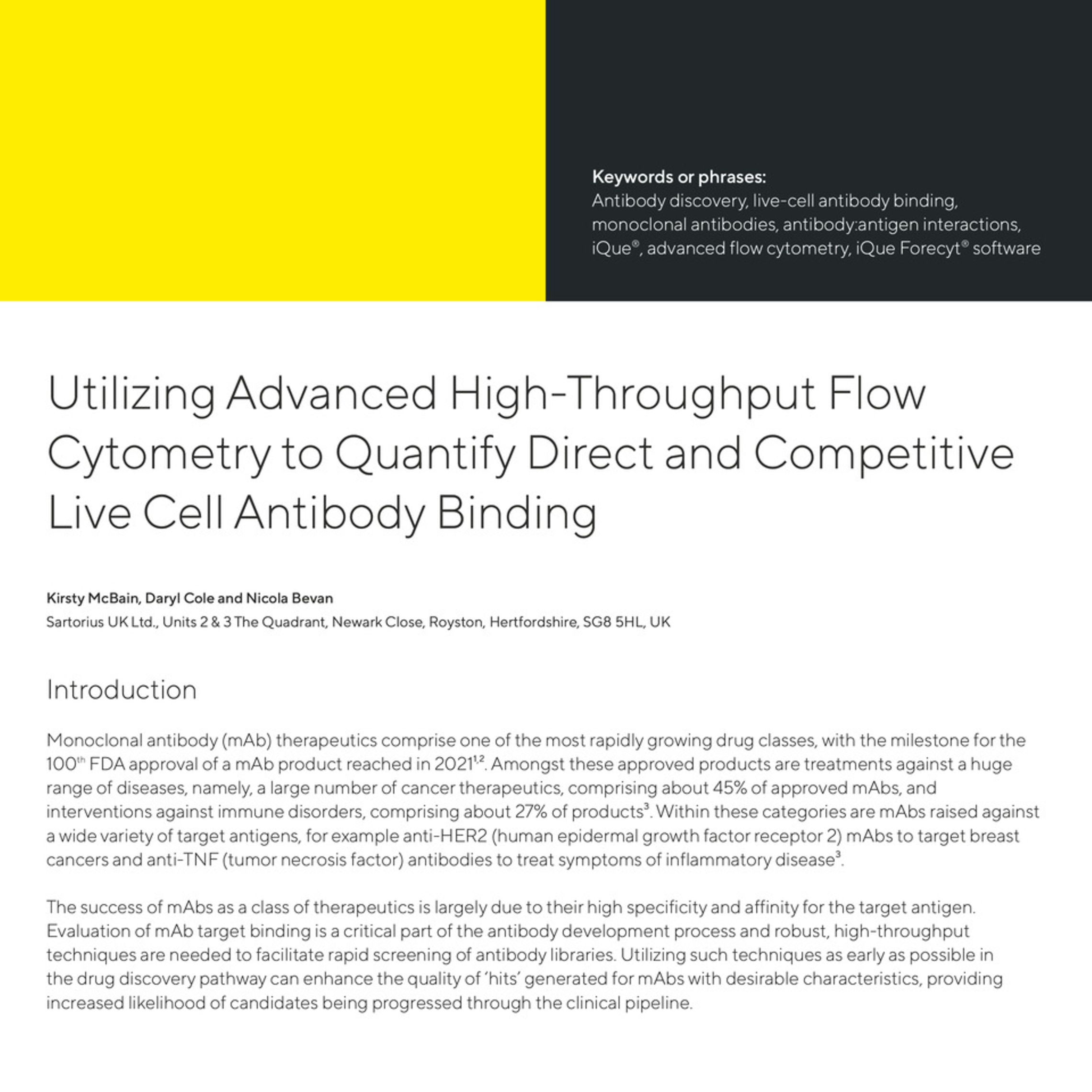 Utilizing Advanced High-Throughput Flow Cytometry to Quantify Direct ...