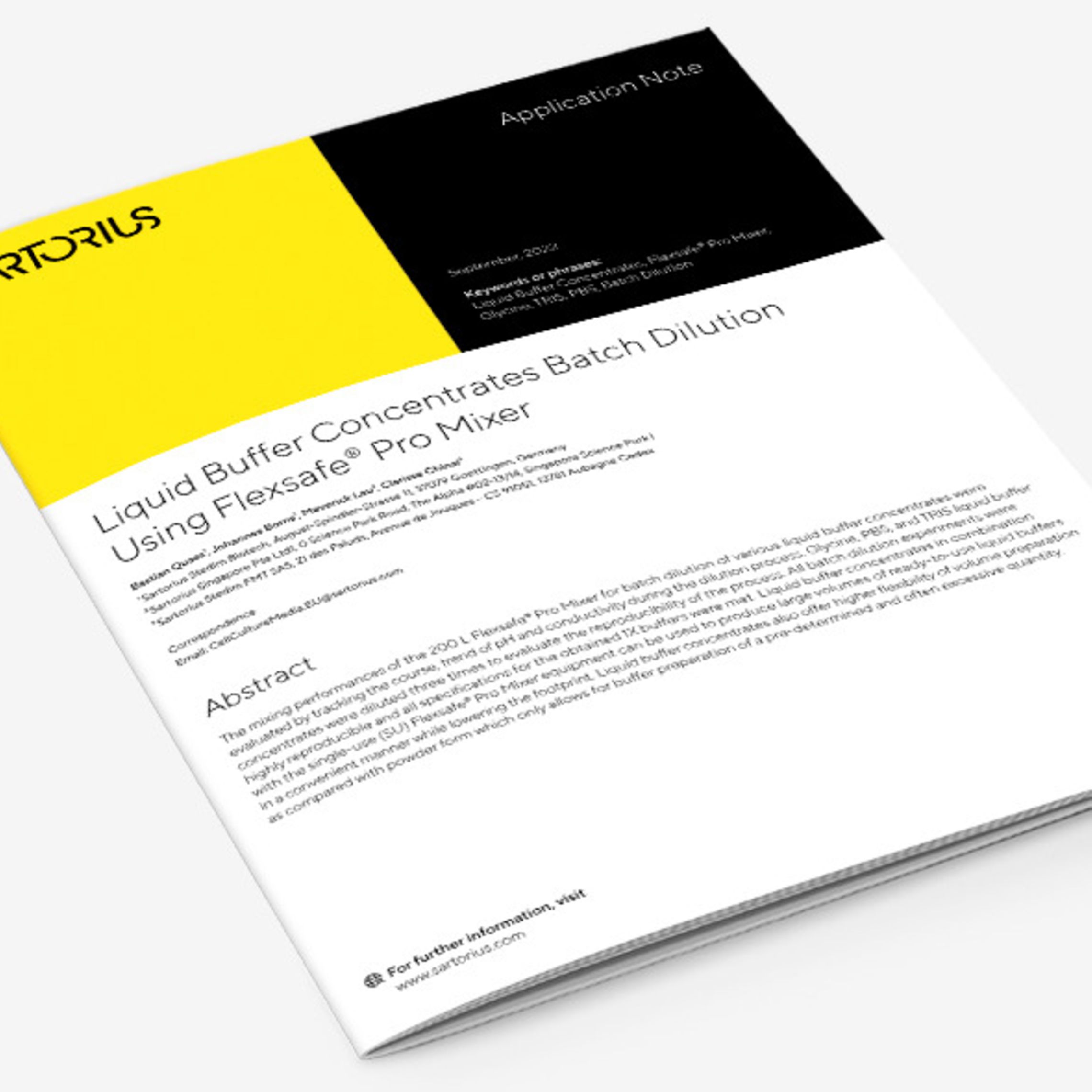 Liquid Buffer Concentrates Batch Dilution