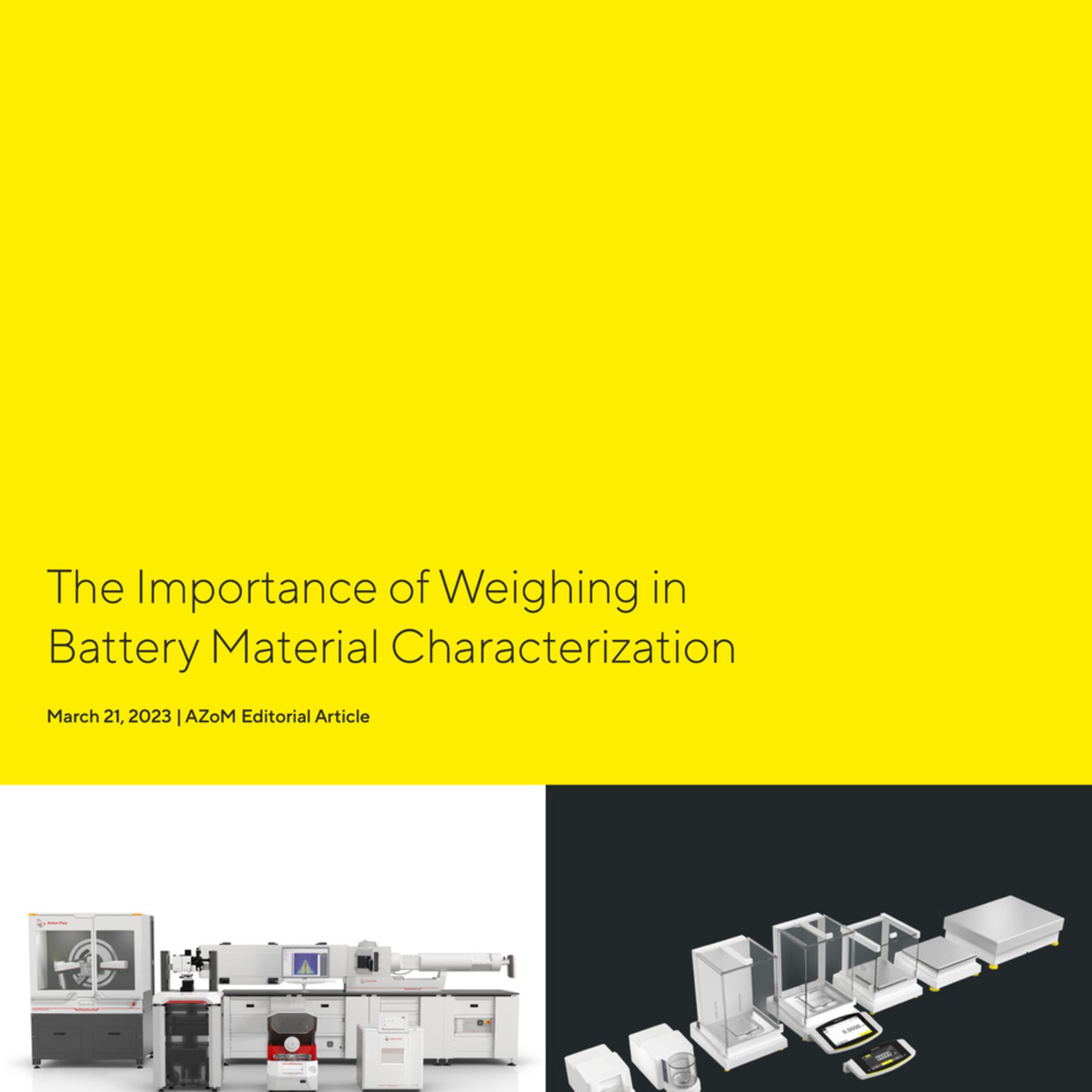 The Importance of Weighing in Battery Material Characterization - Article - Gated Page