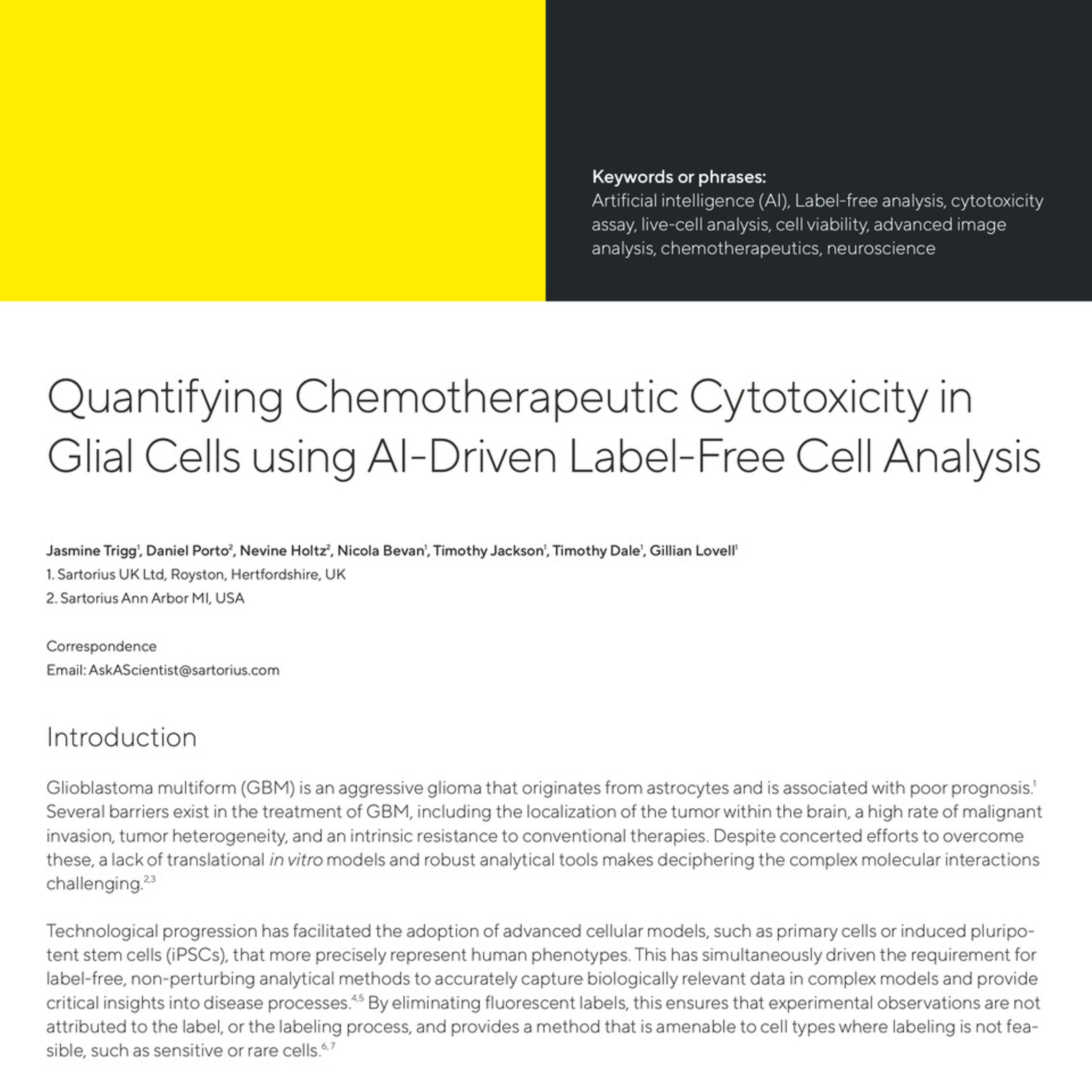 Quantifying Chemotherapeutic Cytotoxicity in Glial Cells using AI ...