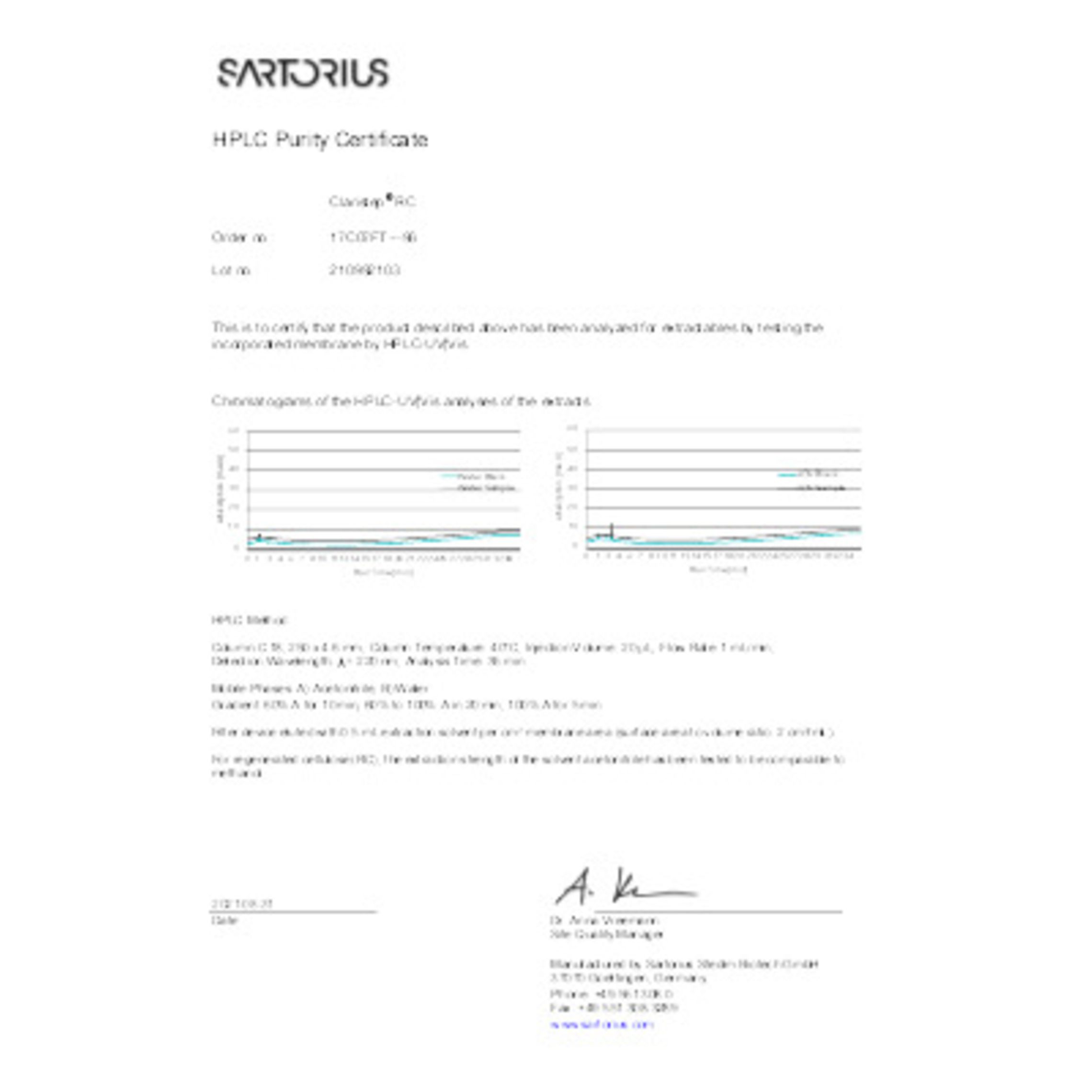 Lab Filtration & Purification Certificates