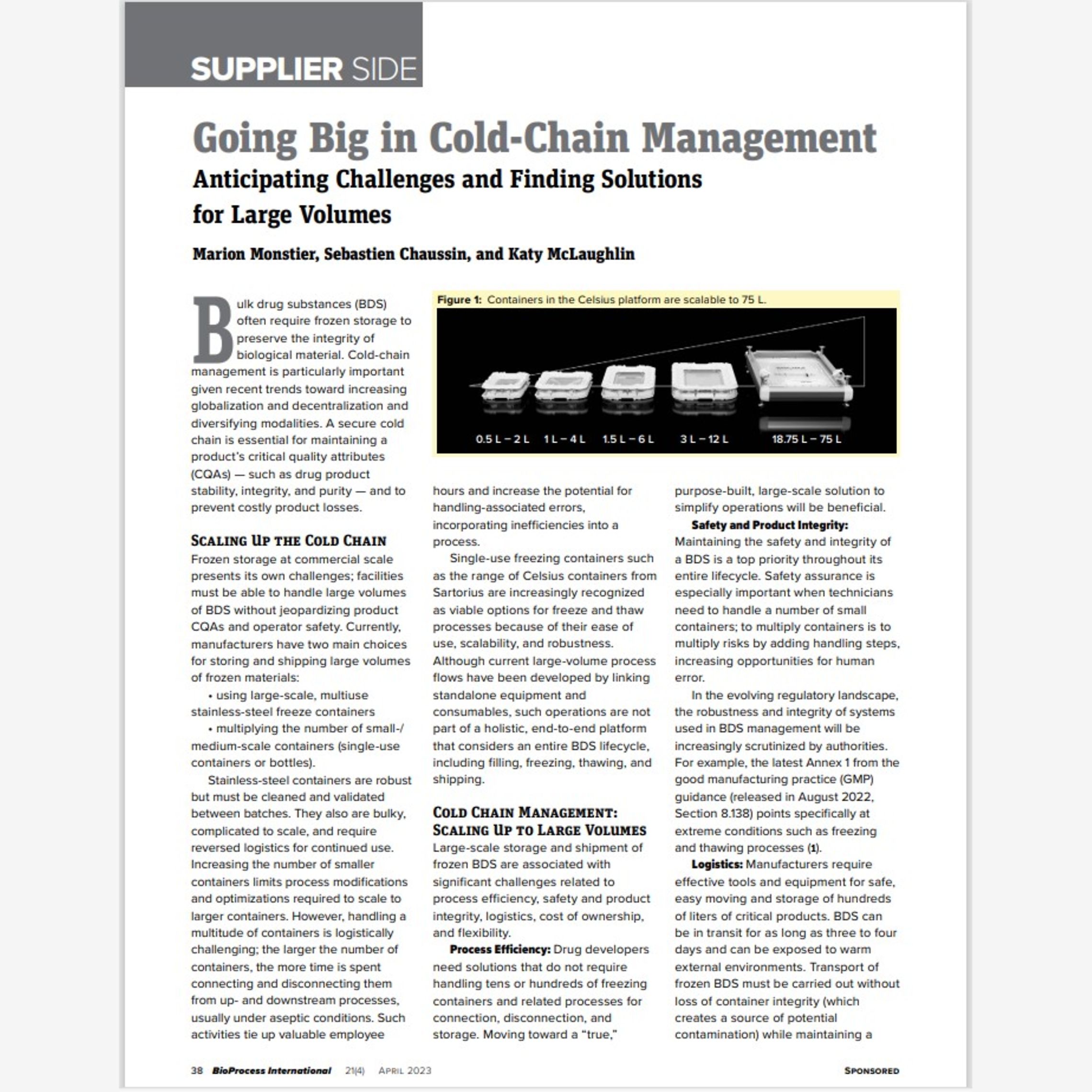 Going Big in Cold-Chain Management - Anticipating Challenges and ...