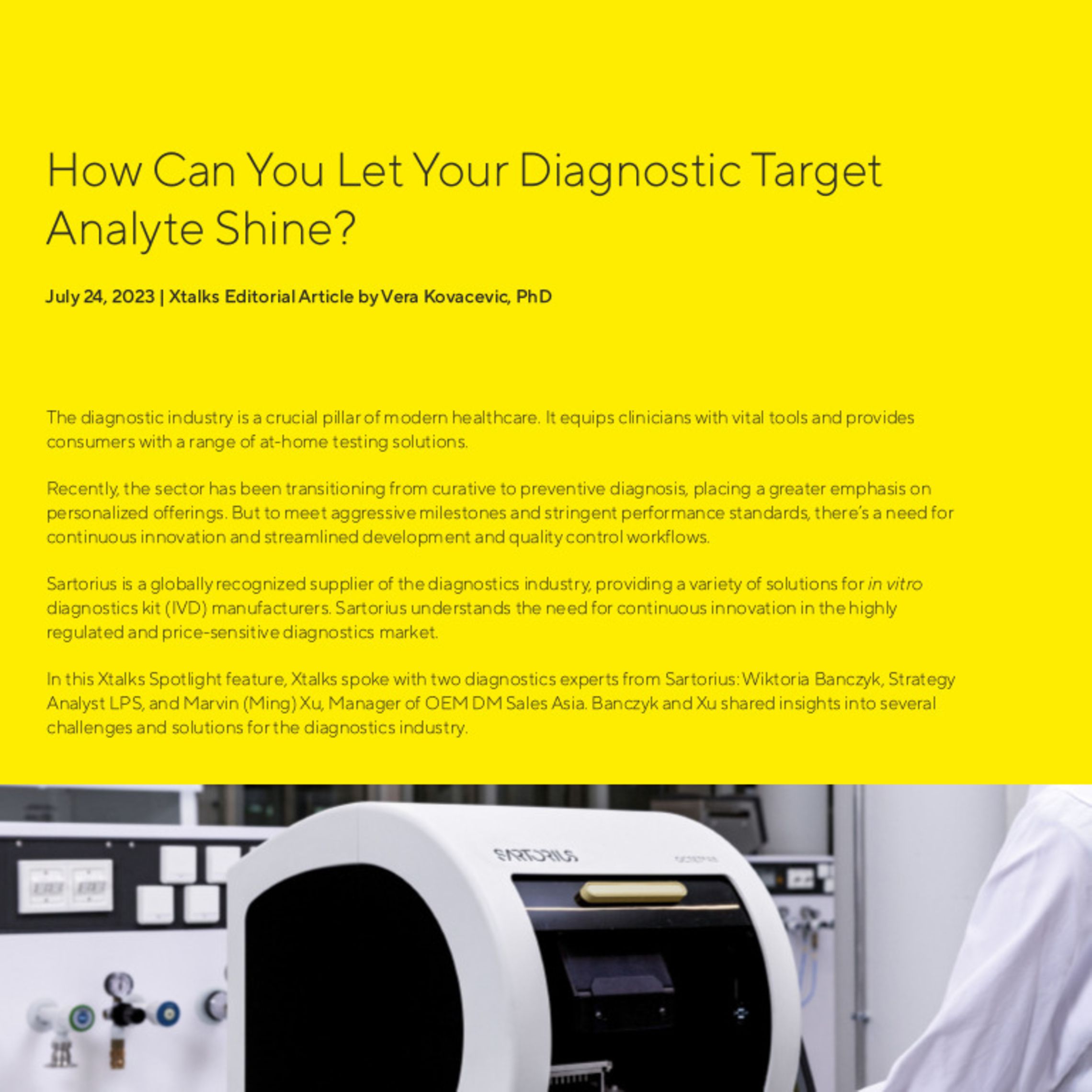 How Can You Let Your Diagnostic Target Analyte Shine? Article