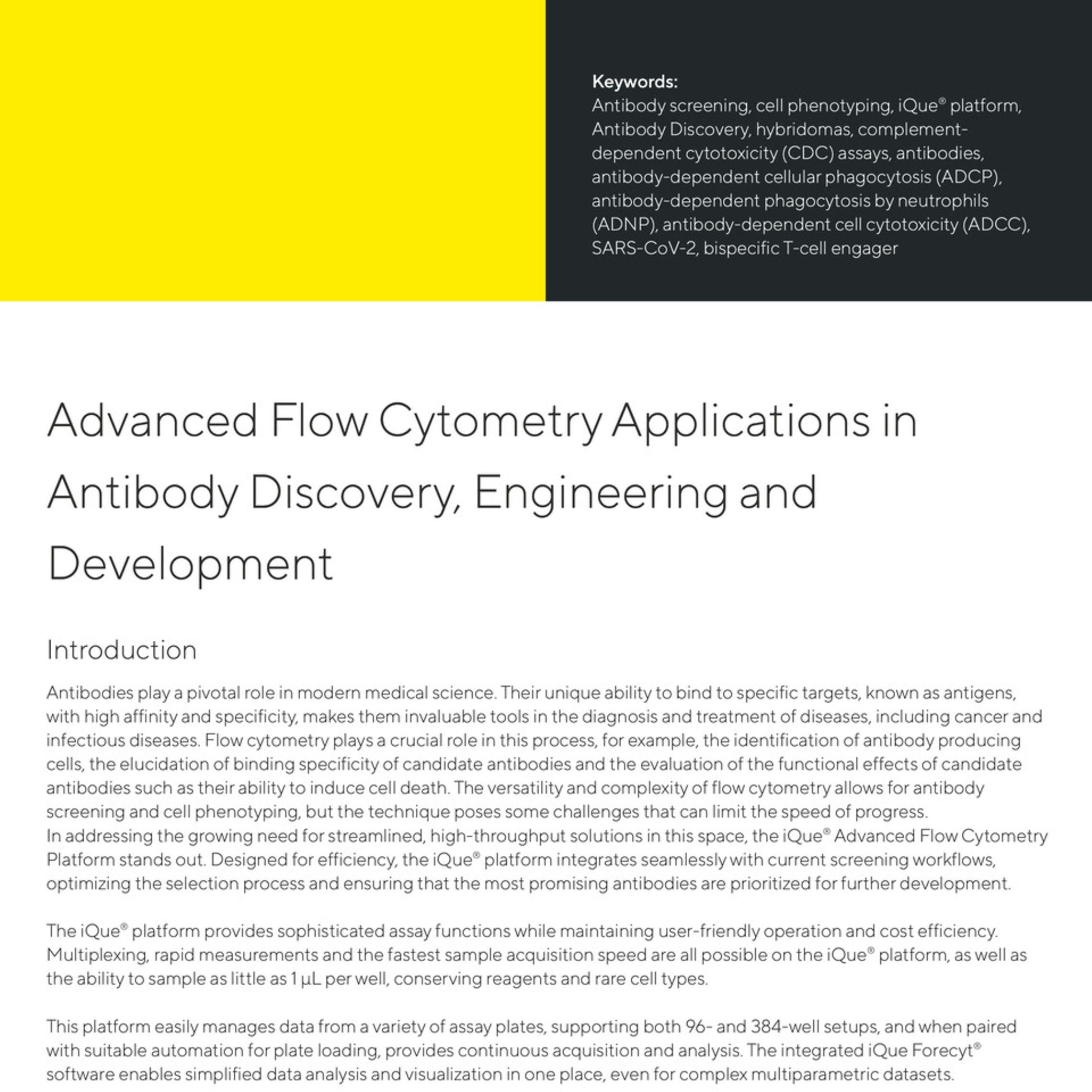 Advanced Flow Cytometry Applications in Antibody Discovery, Engineering ...