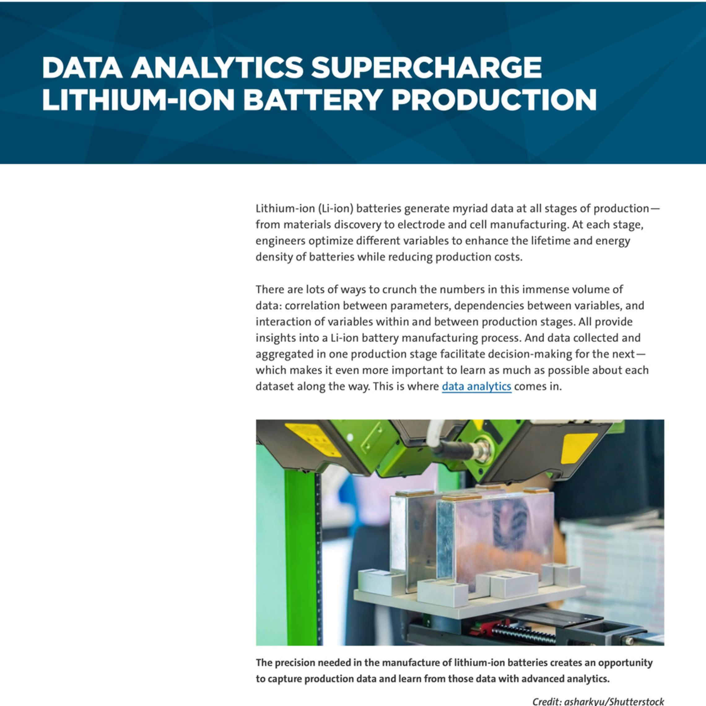 Data Analytics Supercharge Lithium-Ion Battery Production | Sartorius
