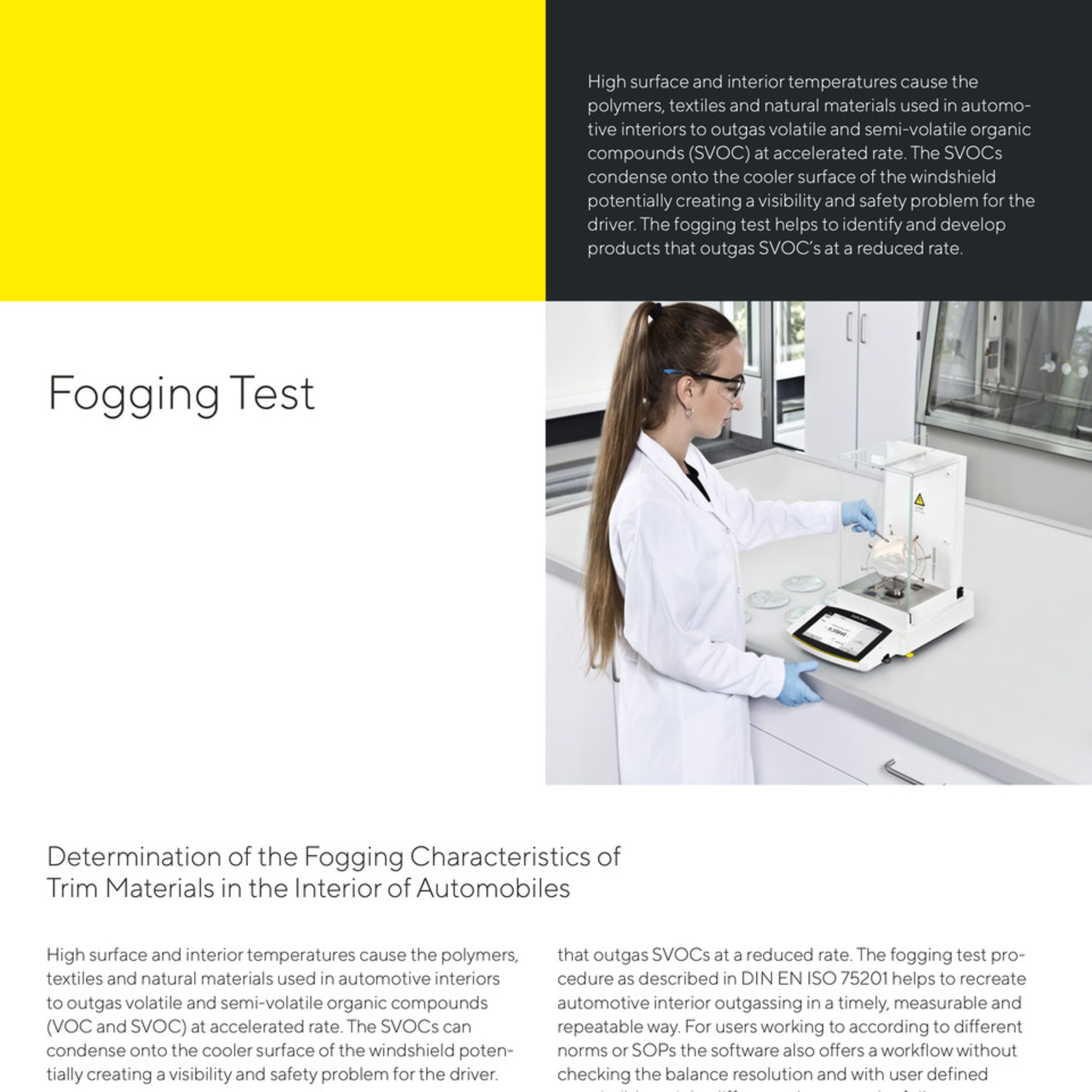 Fogging Test with Cubis®️ II | Sartorius