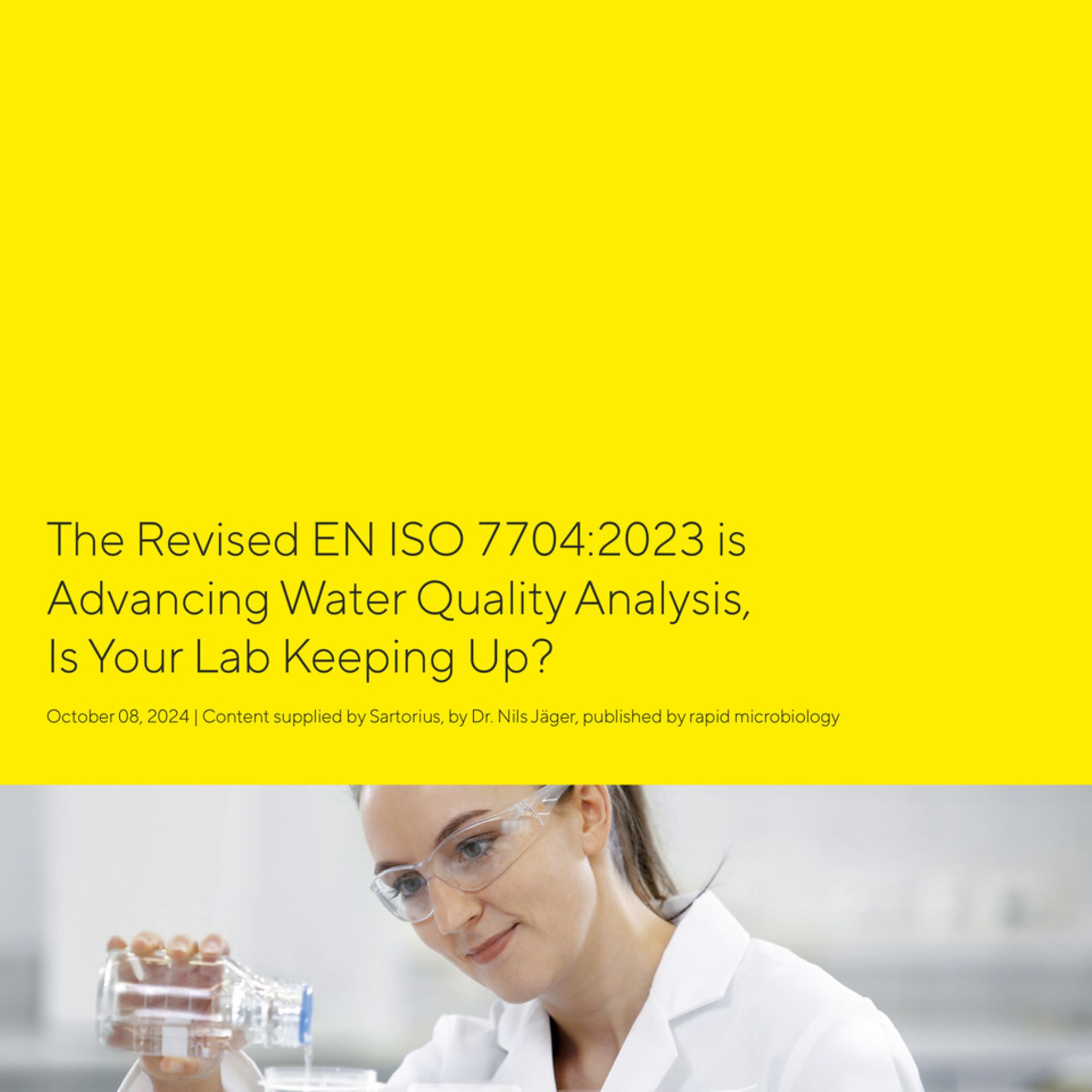 Advancing Water Quality Analysis EN ISO 7704:2023 | Sartorius
