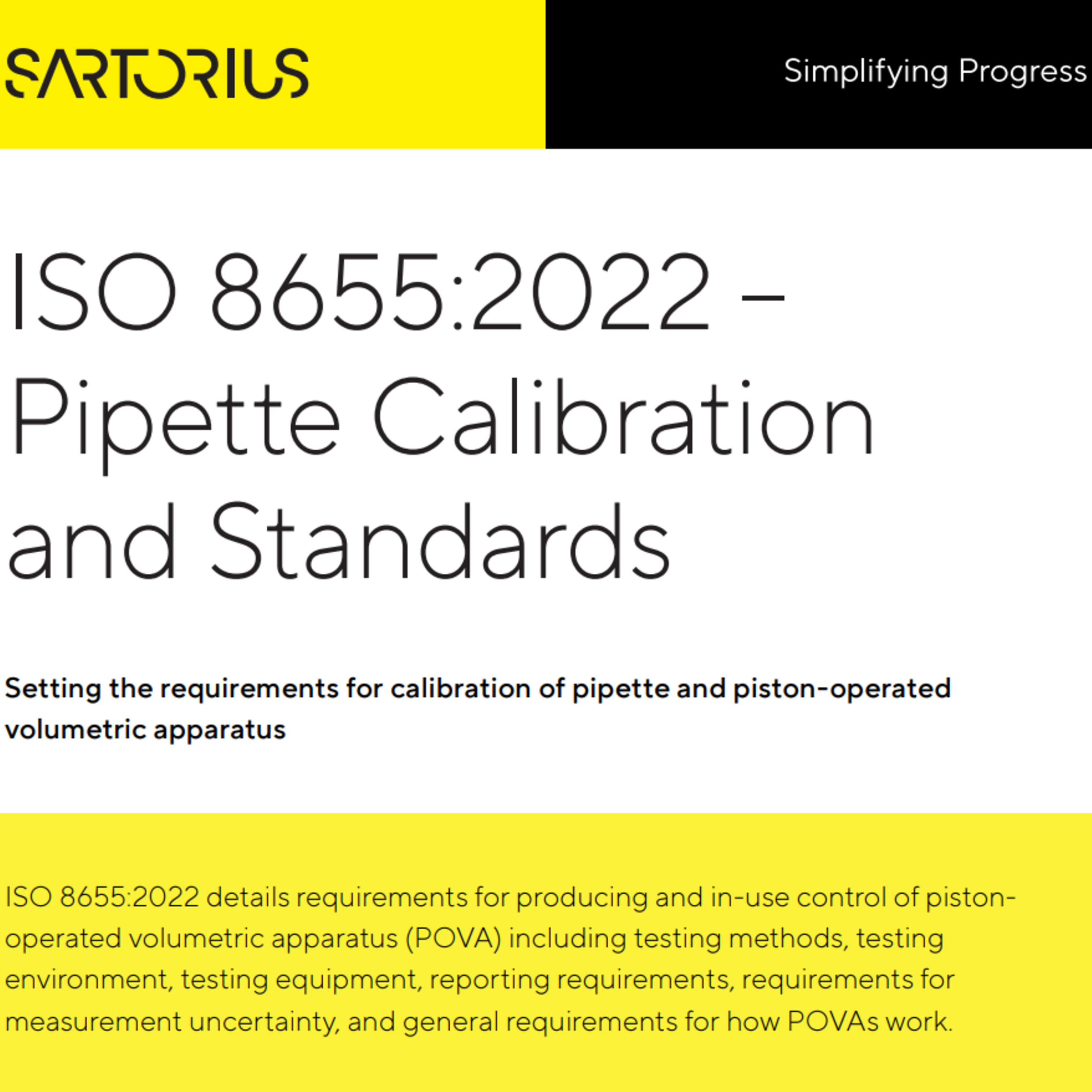 Tips and Standards for Pipette Calibration Infographic | Sartorius