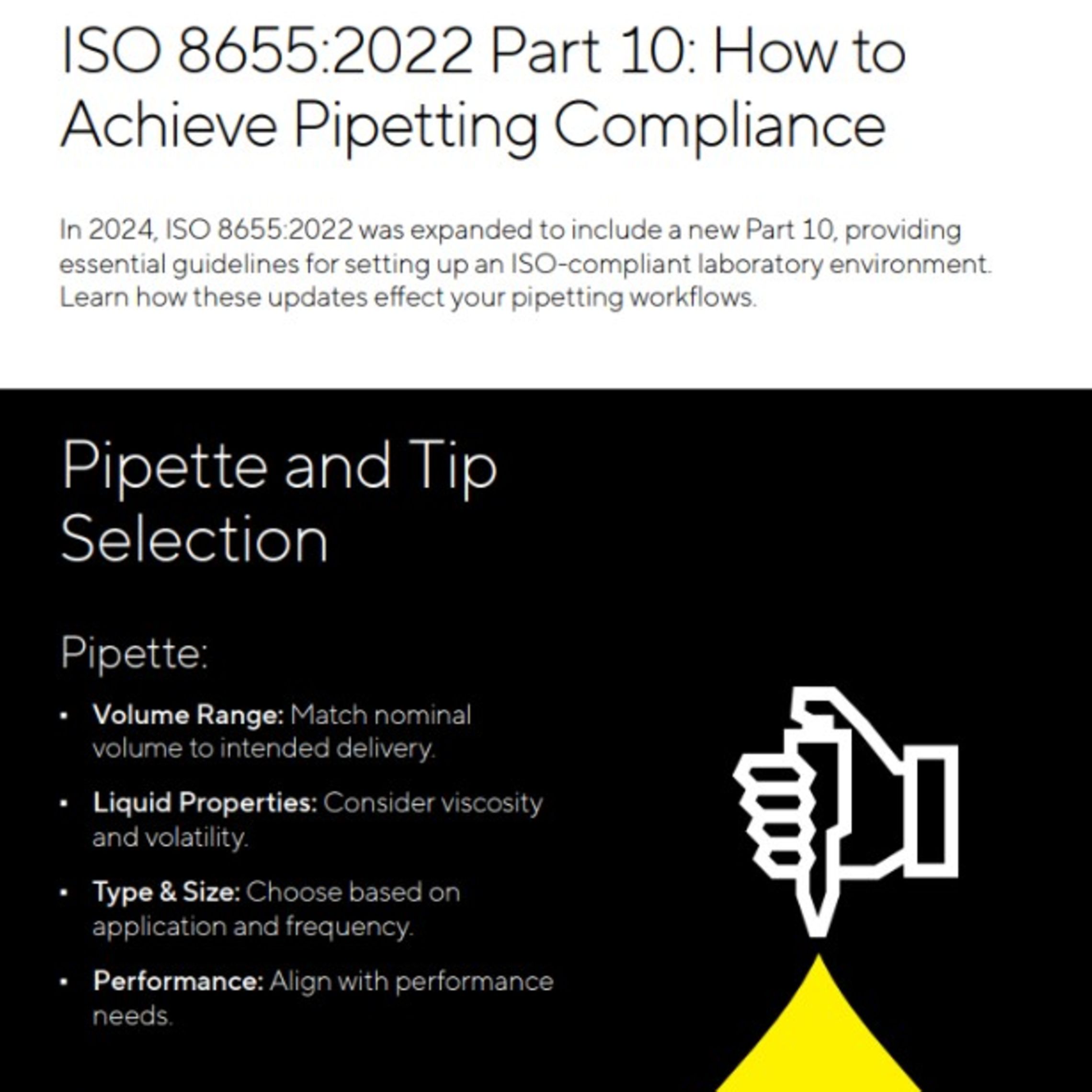 How to Achieve Pipetting Compliance Infographic | Sartorius
