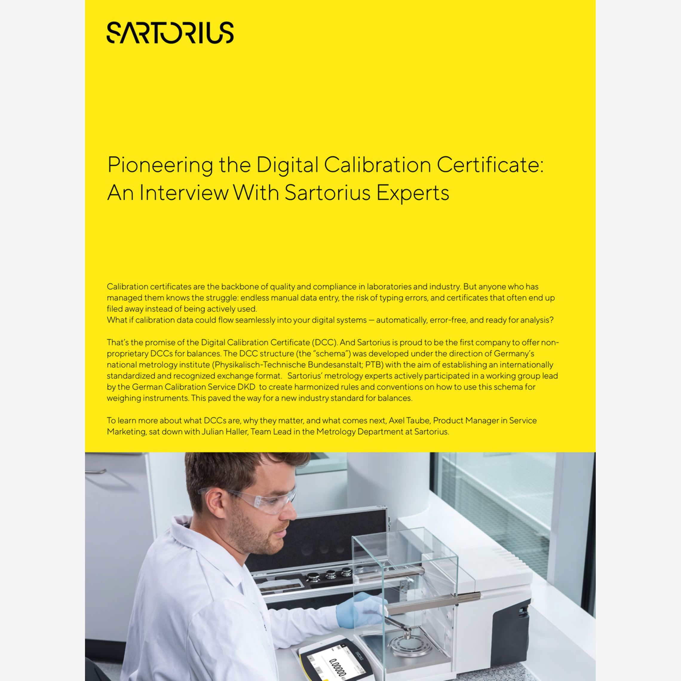 Digital Calibration Certificates | Sartorius