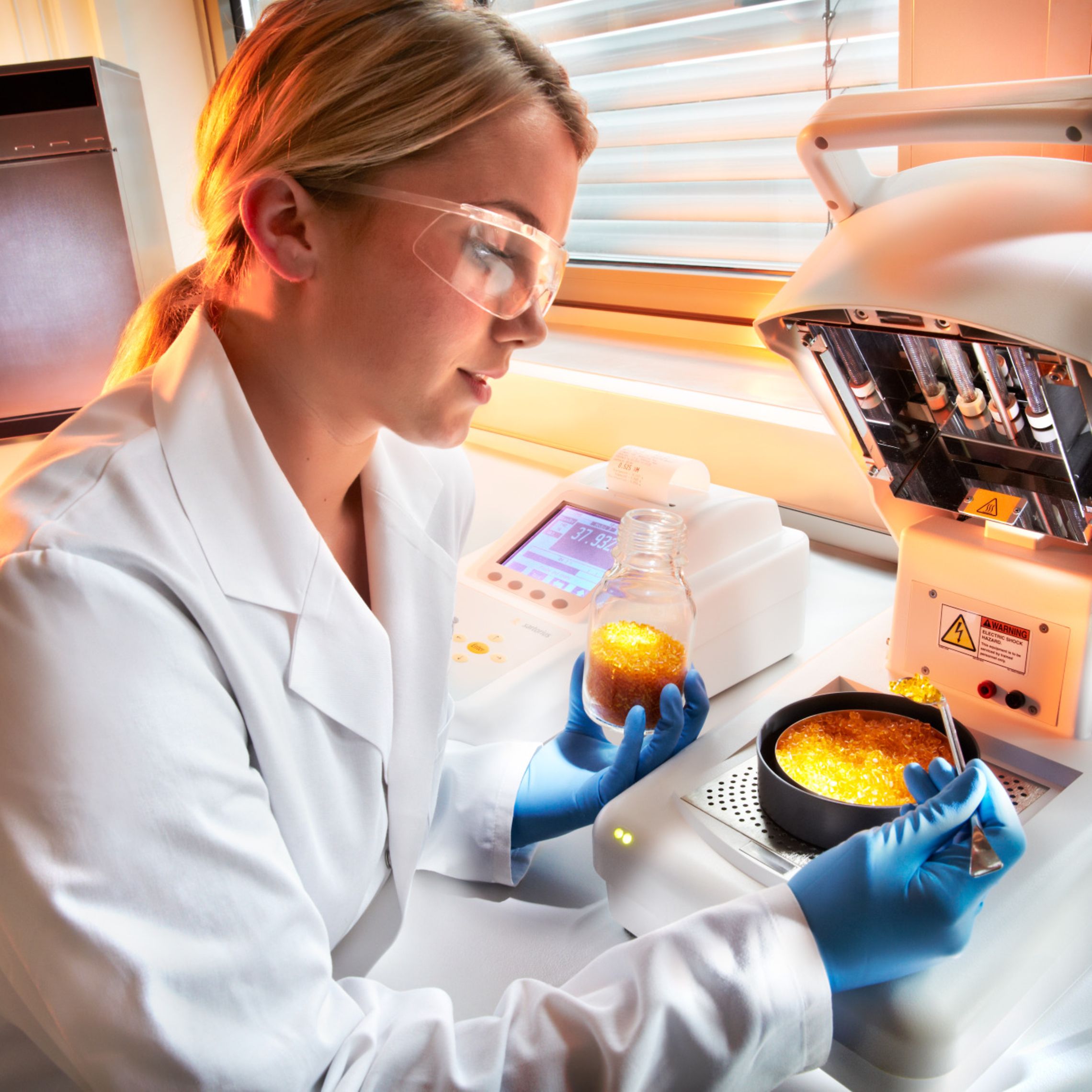 Analizador de humedad de plástico