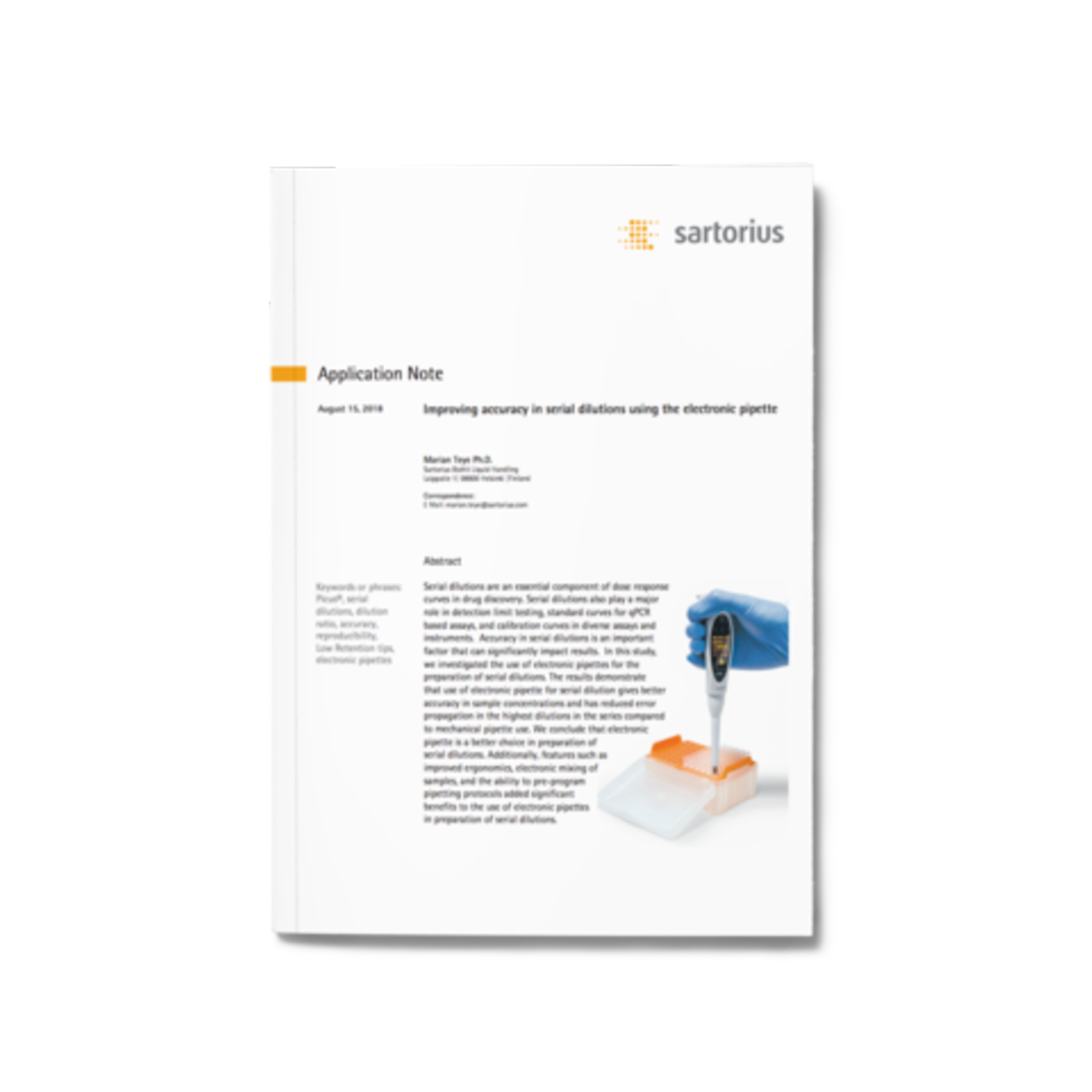 Improving Accuracy in Serial Dilutions Using the Electronic Pipette