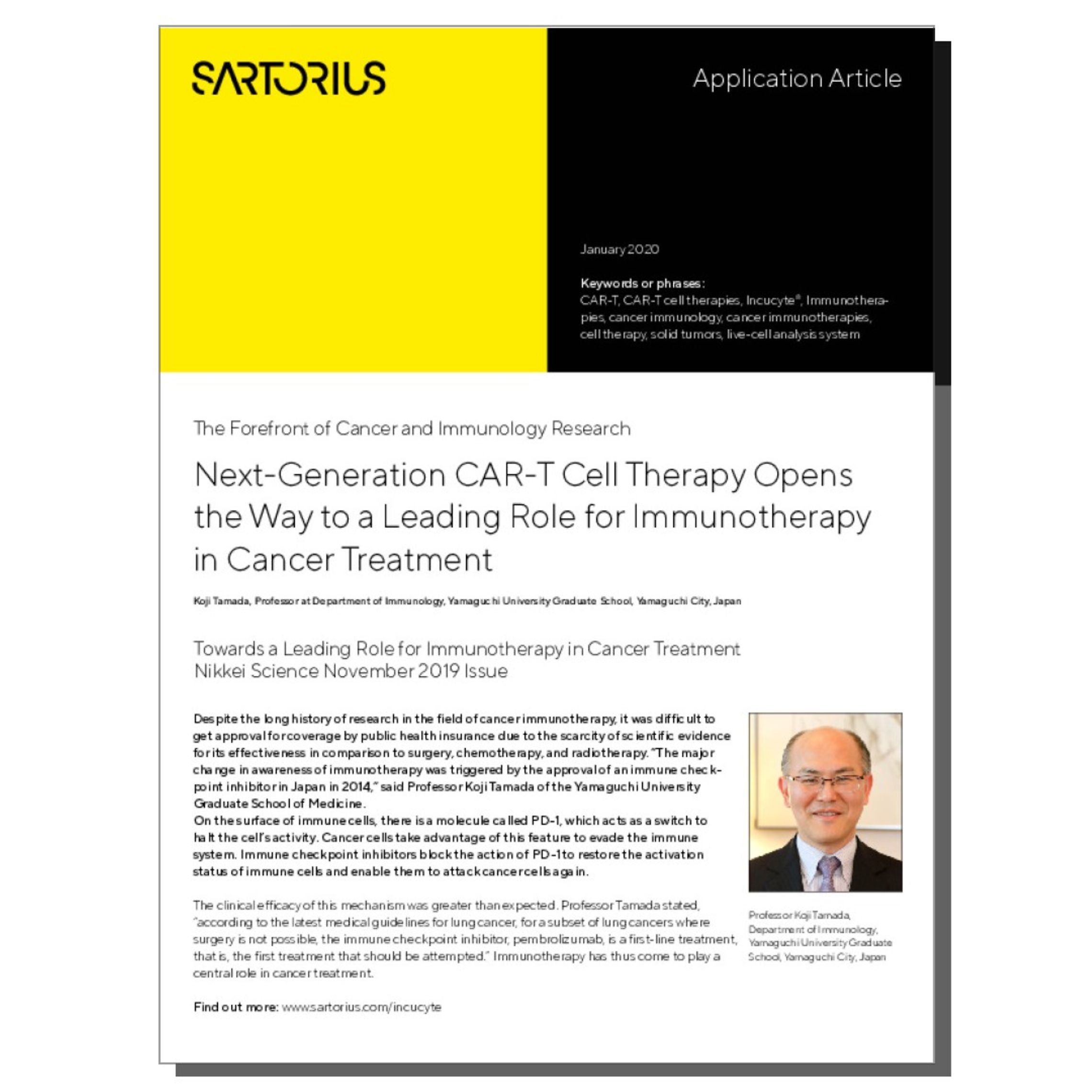 Next-Generation CAR-T Cell Therapy Opens the Way to a Leading Role for Immunotherapy in Cancer ...