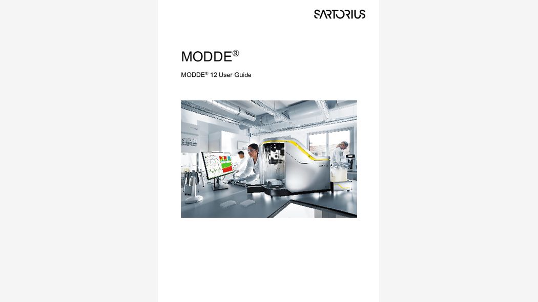 MODDE® - Design of Experiments Software | Sartorius