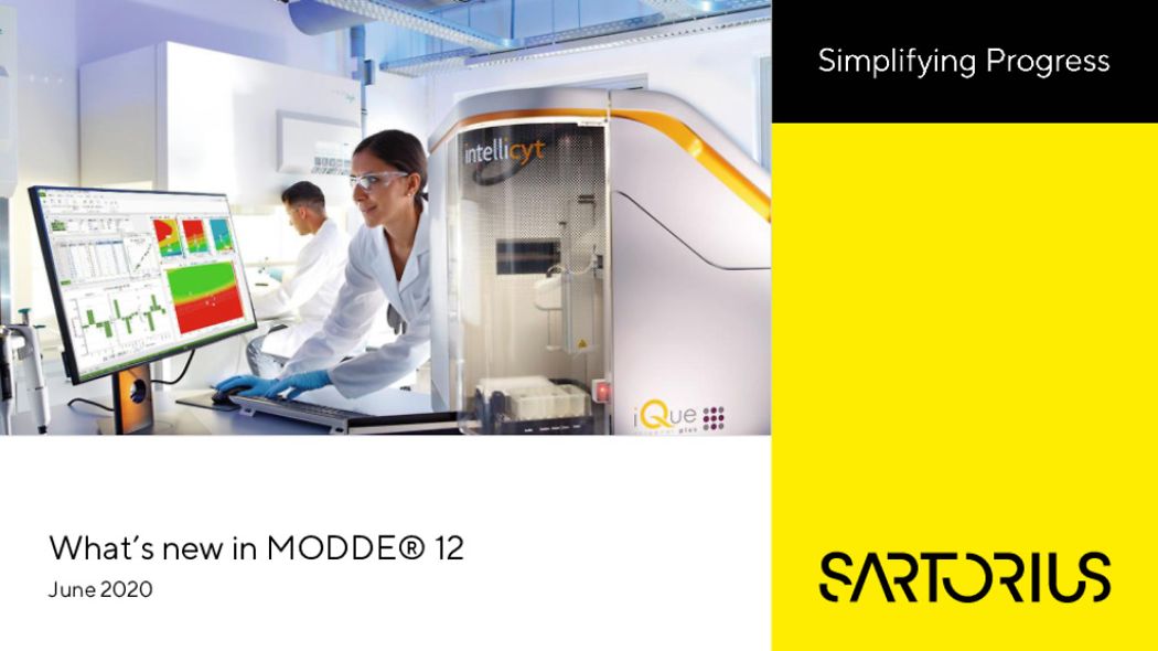 MODDE® - Design of Experiments Software | Sartorius