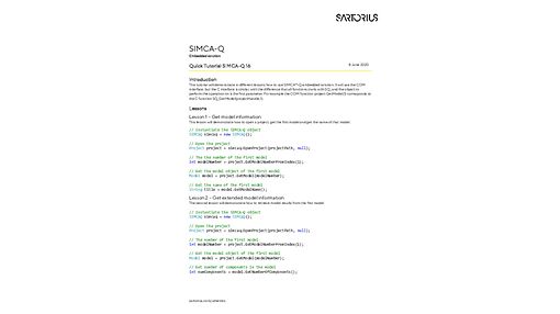 SIMCA®-Q Embedded Multivariate Data Analytics Software | Sartorius