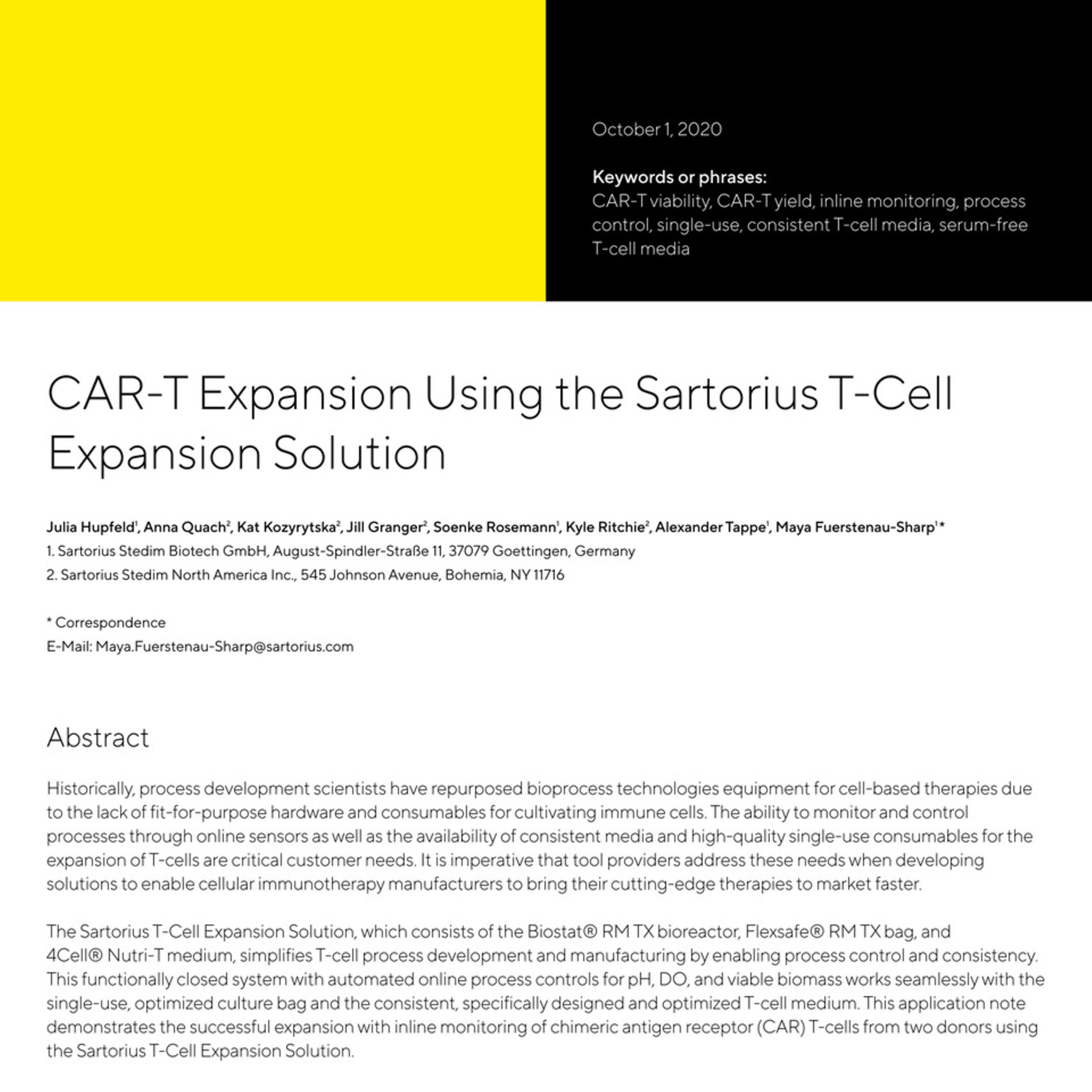 CAR-T Process Development: Expansion