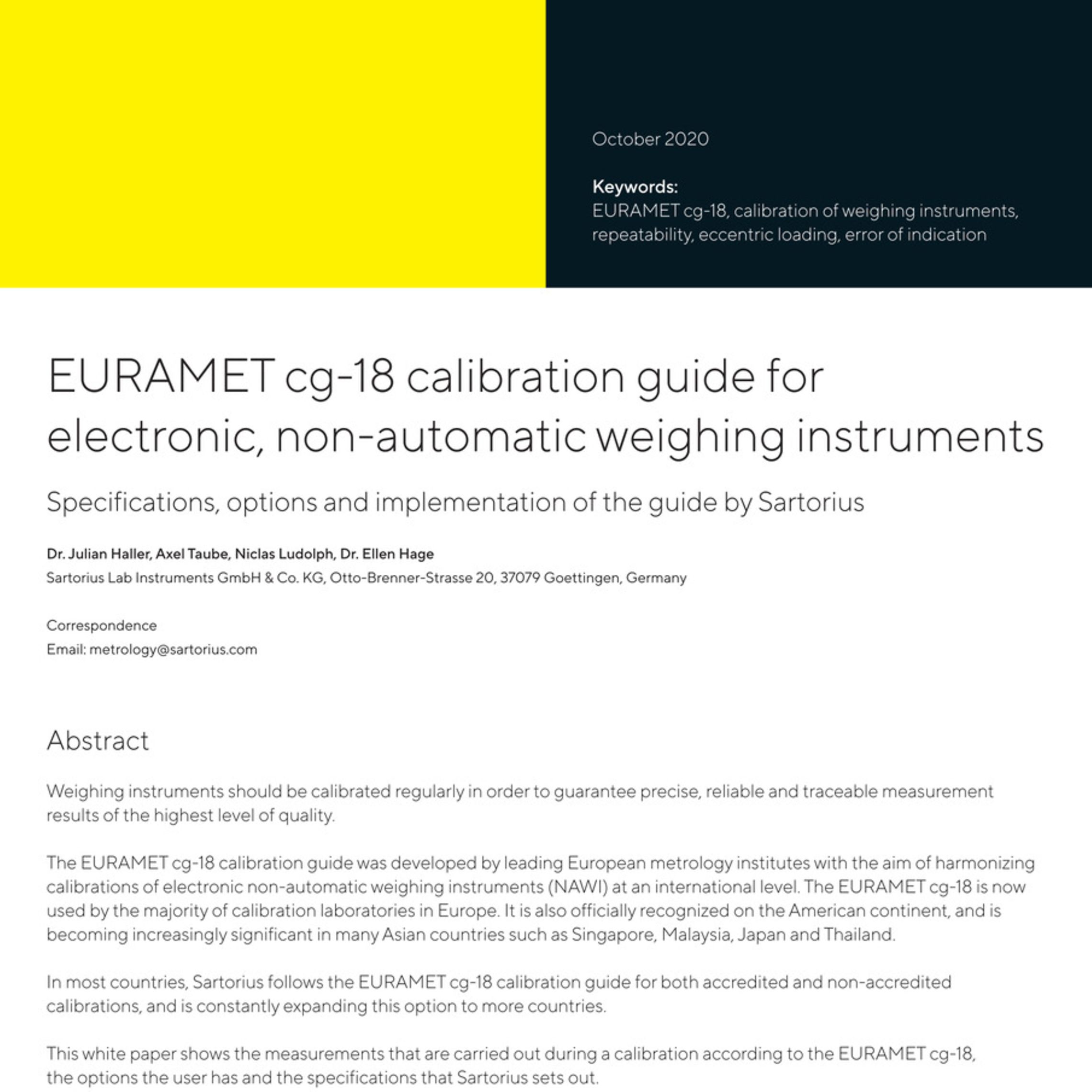 Calibration Guideline Euramet CG-18 - Specifications Options and ...