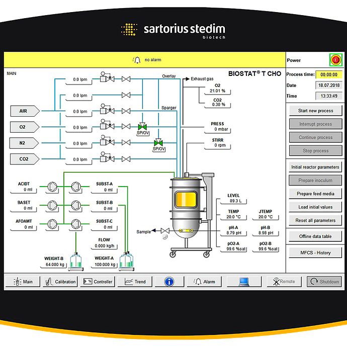 Ferramenta de treinamento de software interativo Biostat® T CHO | Sartorius