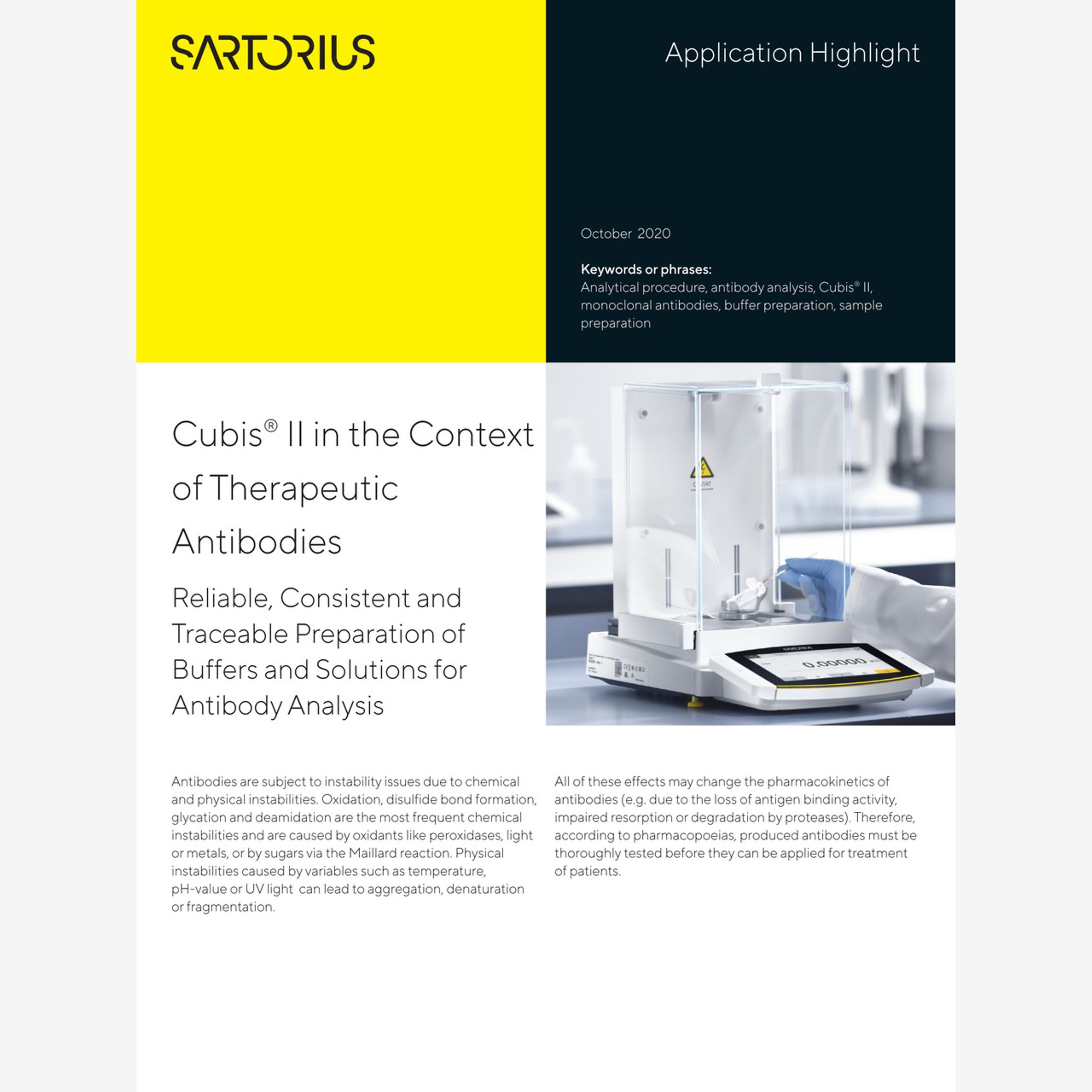 Cubis® II in the Context of Therapeutic Antibodies | Sartorius