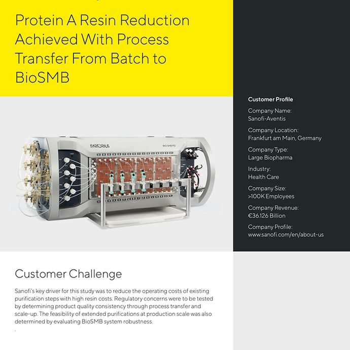 Customer Case Study: Protein A Resin Reduction Achieved With Process ...