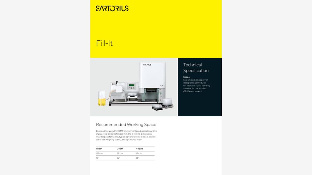 Fill-It Cryovial Filling System | Sartorius