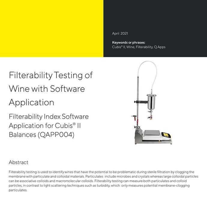 Filterability Testing of Wine with Software Application