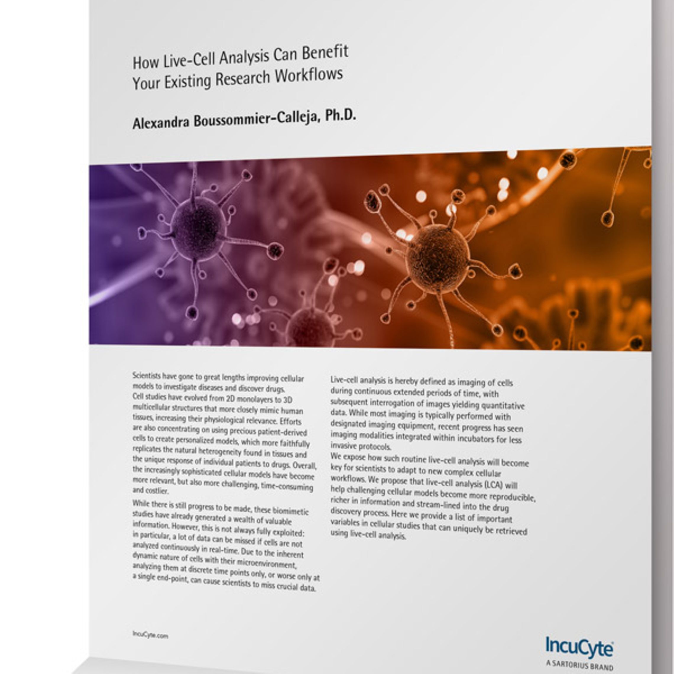 How Live-Cell Analysis Benefits Workflow Guide | Sartorius