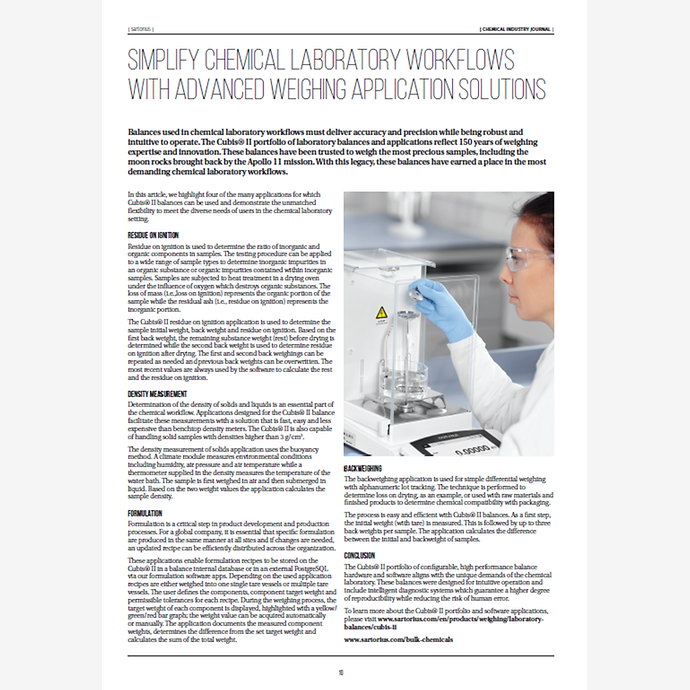 Simplify Chemical Laboratory Workflows with Advanced Weighing ...